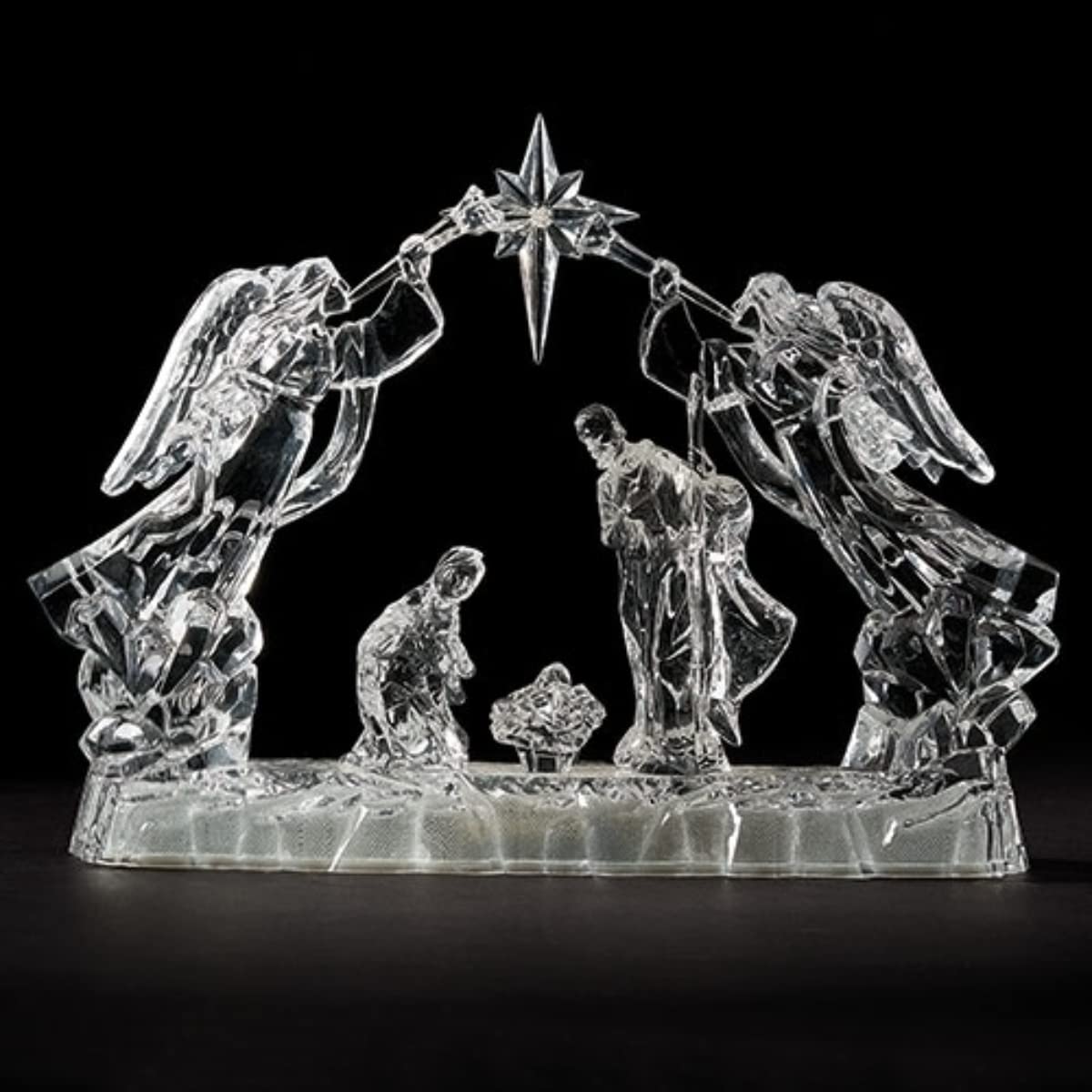 Roman LED Lighted Holy Family with Angels Nativity Scene Figurine ...