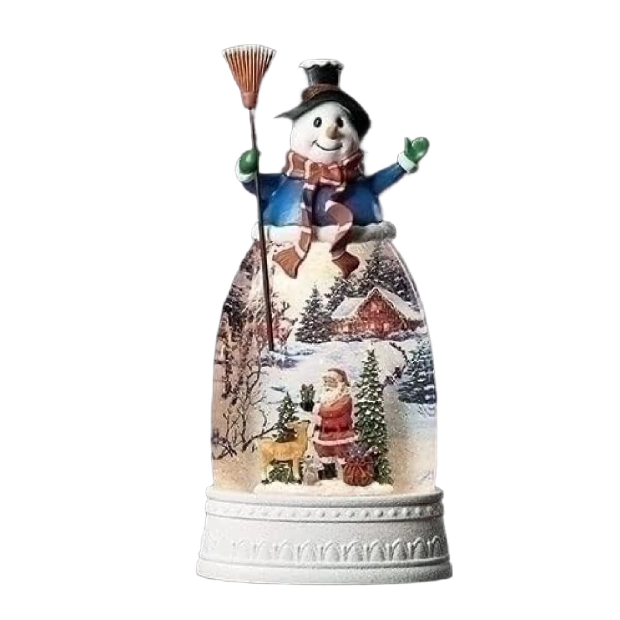 Roman 12.25" Blue and White Snowman Swirl LED Christmas Tabletop ...