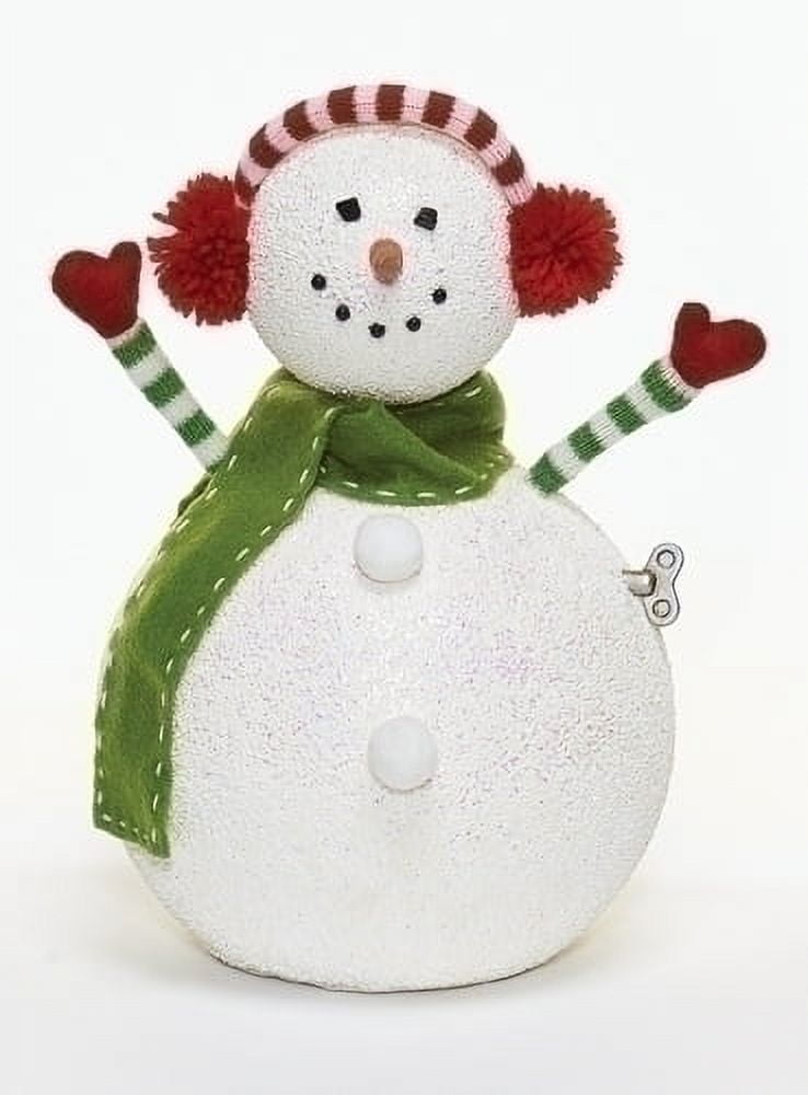 Roman 12" White Animated and Musical Snowman with Earmuffs Christmas ...