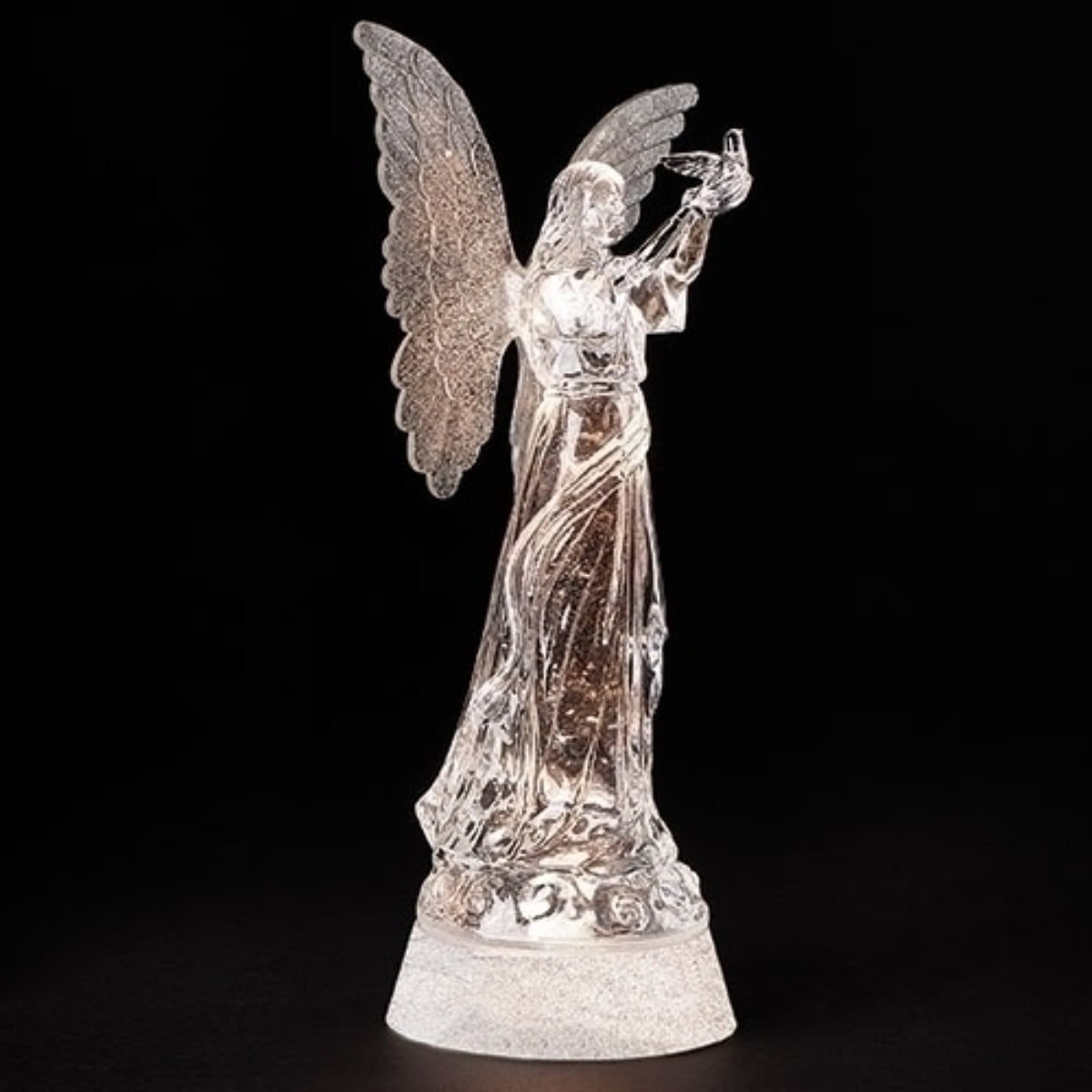 Roman 13.75" LED Lighted Angel with Dove LED Christmas Tabletop ...