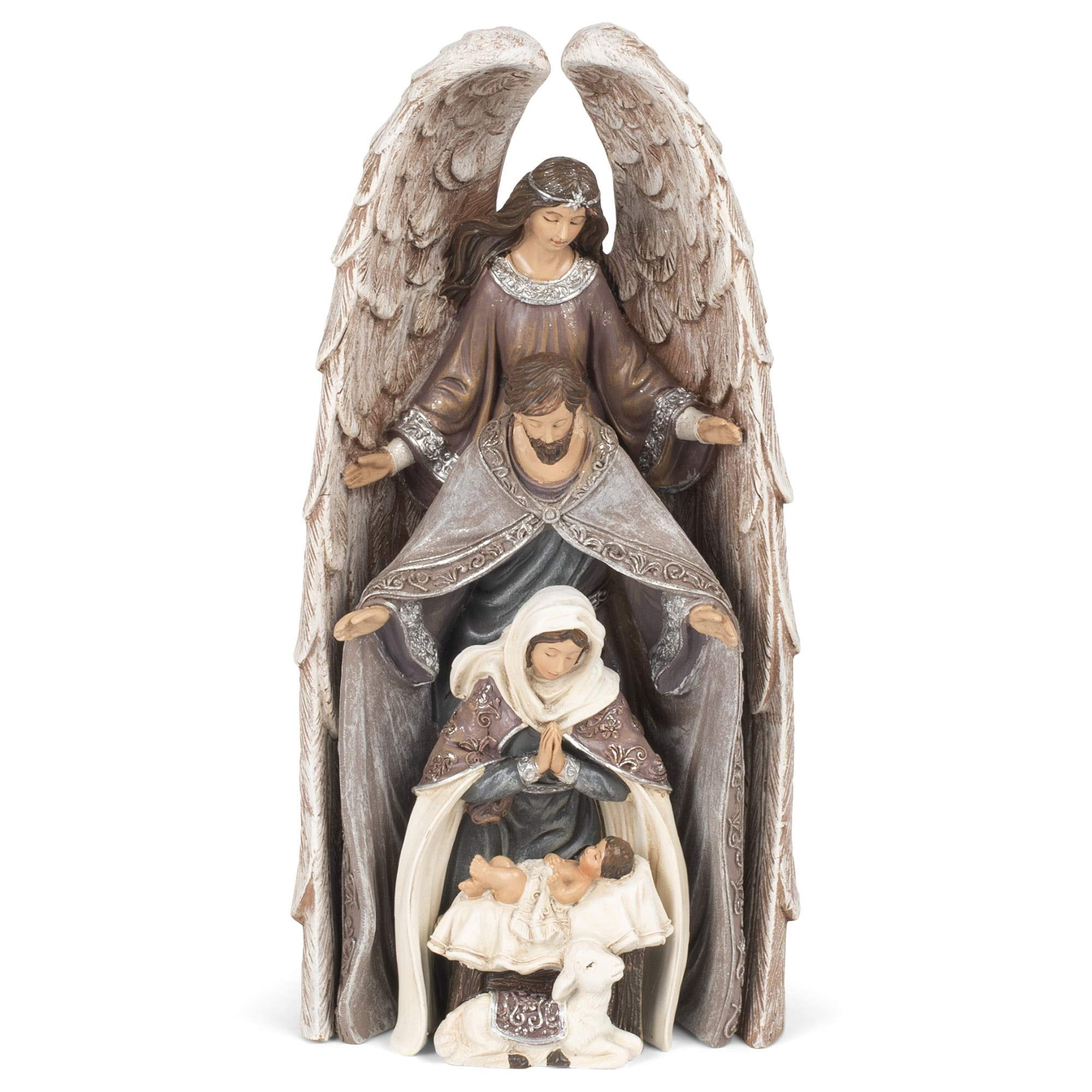 Roman 133532 Nesting Holy Family with Angel Plum Color Set of 4, 11 ...