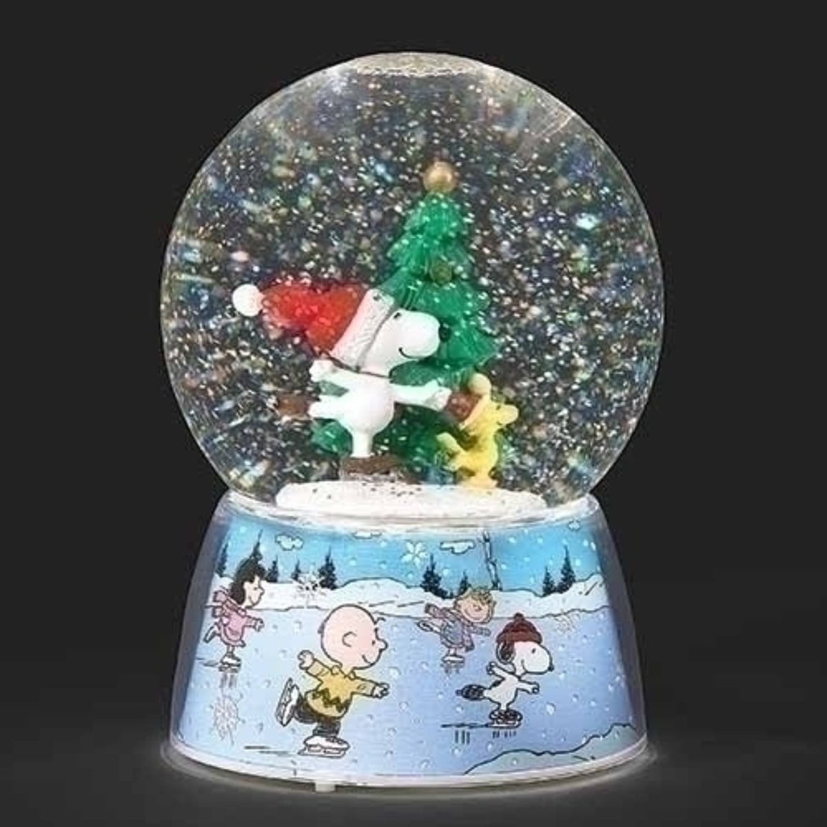 Roman 20.25" LED Lighted Snoopy Christmas Musical Snow Globe - Walmart.com