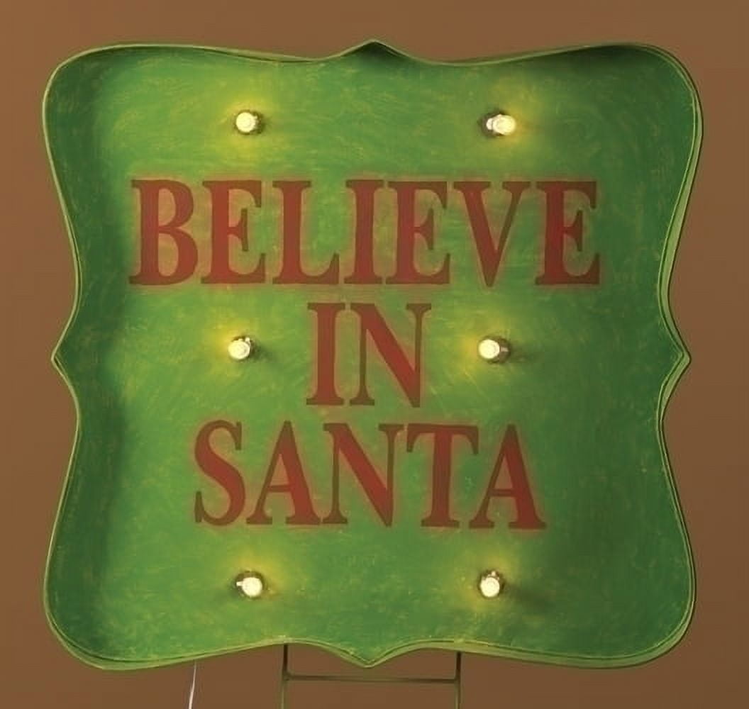 Believe Lighted Outdoor Sign