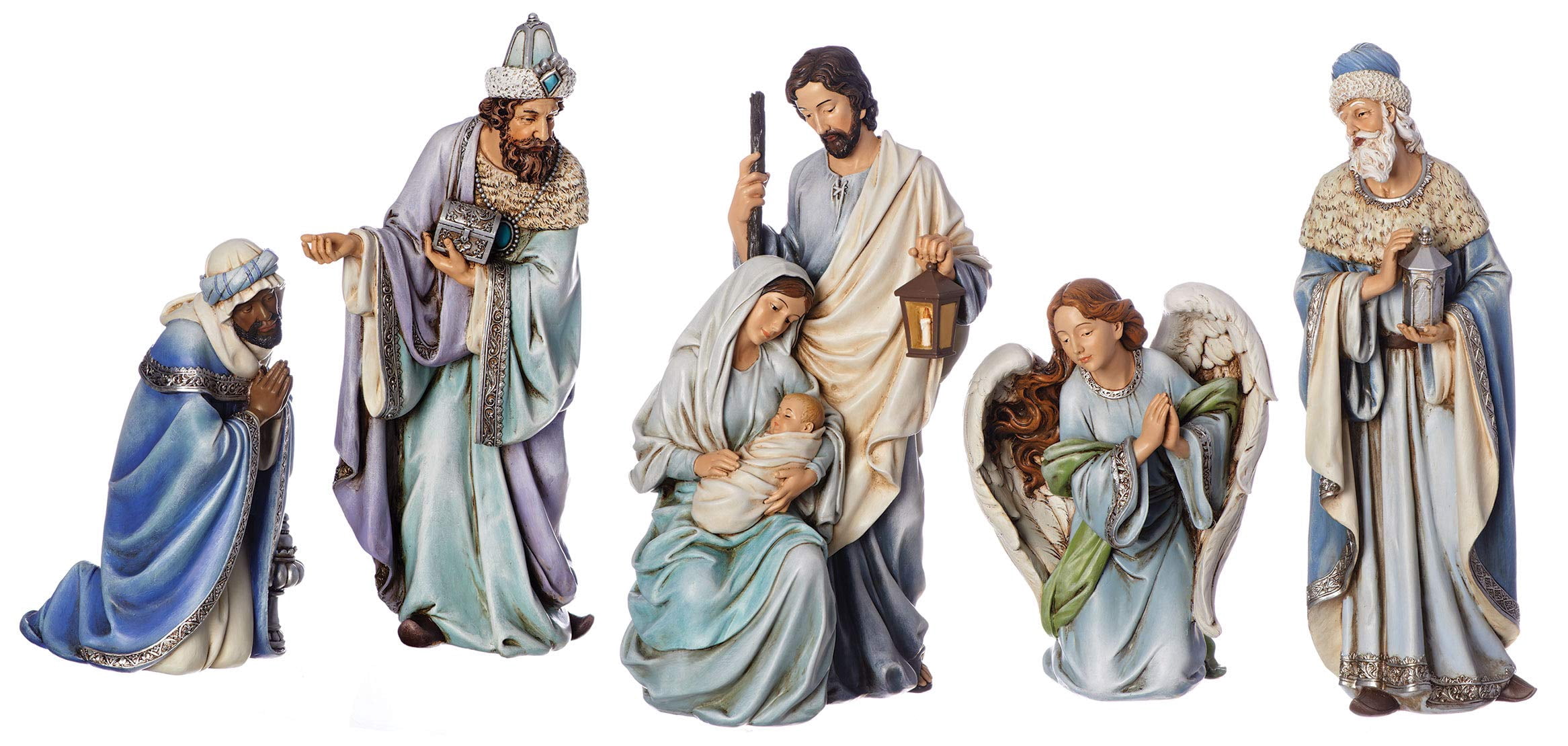 Roman 5PC ST 21.5"BLUE ROBE NATIVITY SET - Walmart Business Supplies