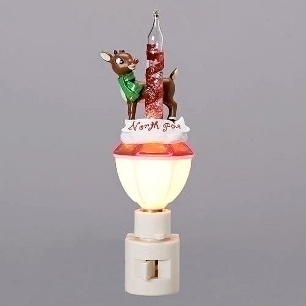 Roman 6.75" Rudolph W/NP Sign Bubble North Pole Night Light - Walmart.com