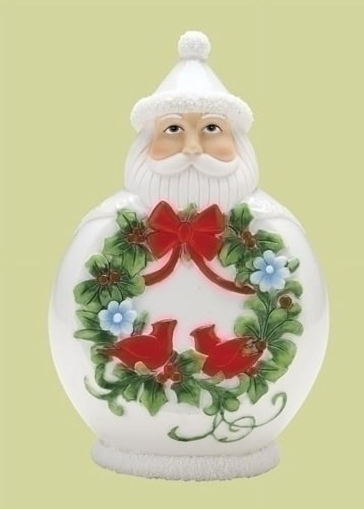 Roman 7.5" White and Green Scandinavian Santa Claus Christmas Figurine ...