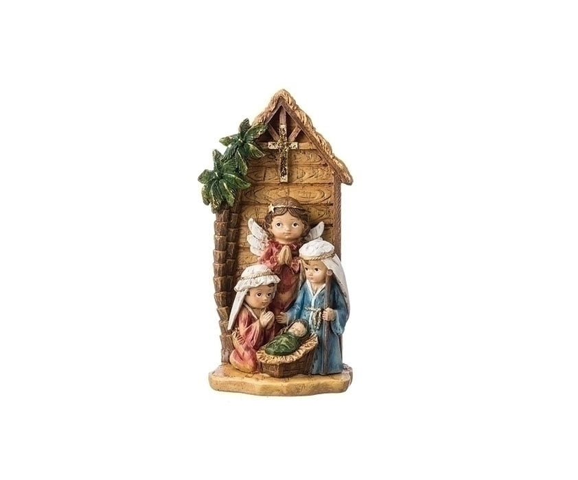 8" Brown and Blue Children's Nativity Scene Christmas Tabletop ...