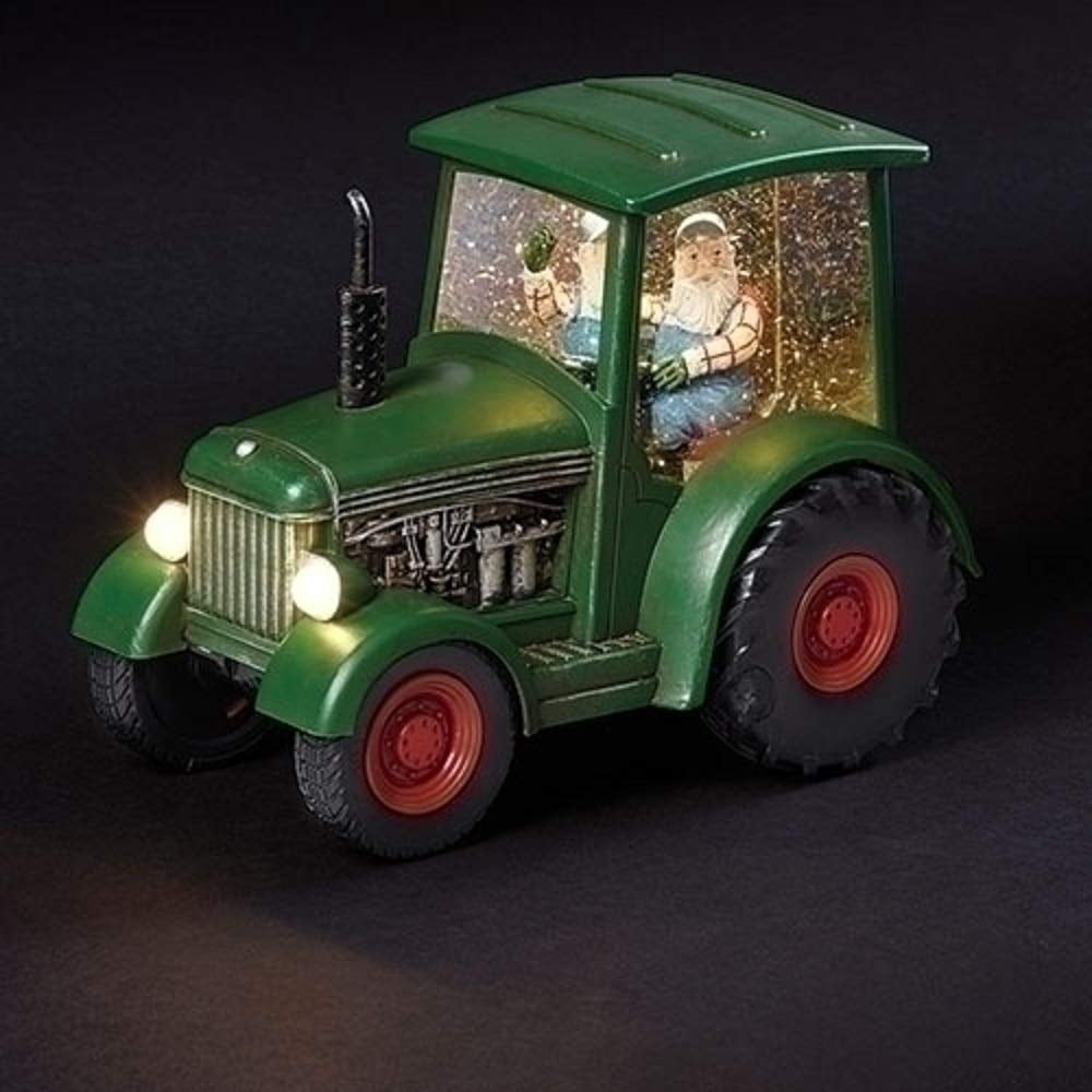Roman 9 Inches LED Tractor with Santa Swirl Warm White Light - Walmart.com