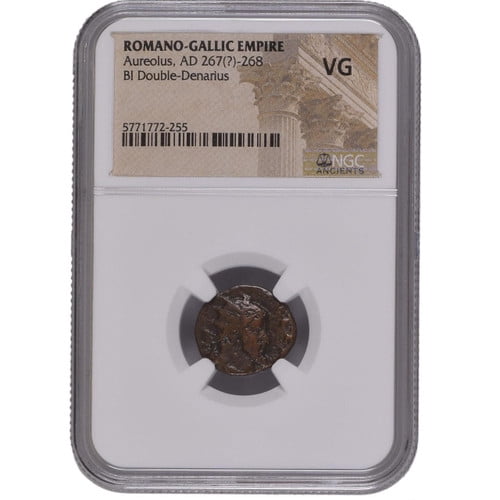 Roman AE of Aureolus NGC (AD268) Issued in the name of Postumus. Graded ...