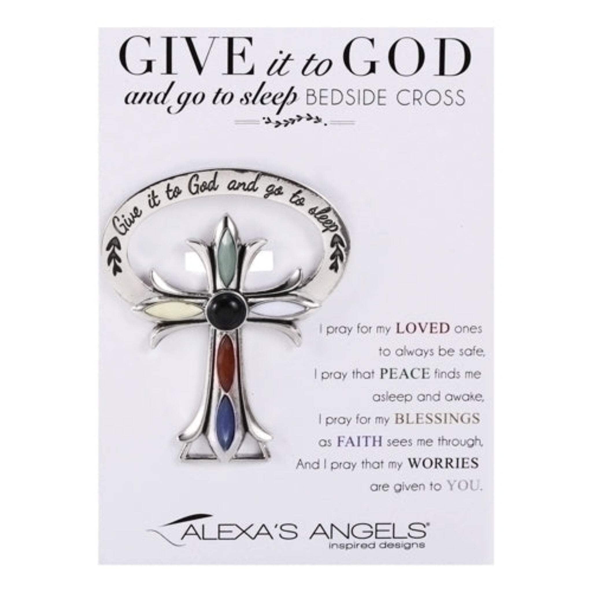 Roman Alexa's Angels Bedside Cross Card, 2.5 Inch Zinc, Unique ...