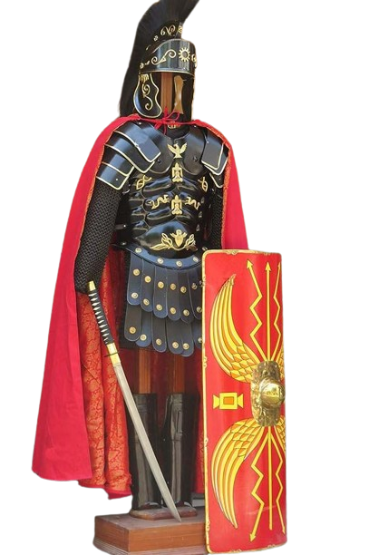 Roman Black Muscle Armor Cuirass Set W/Shoulders, Leg Guard, Roman ...