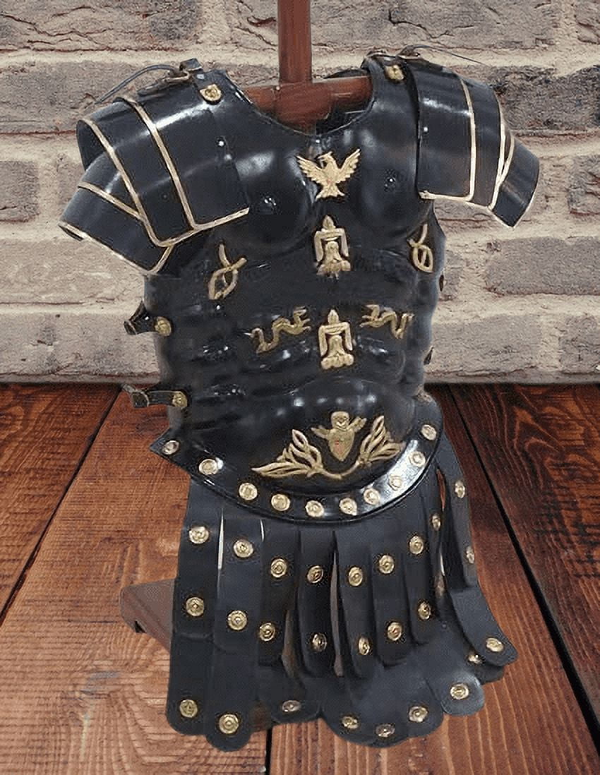 Roman Black Muscle Armor Cuirass with Shoulder Armor - Walmart.com