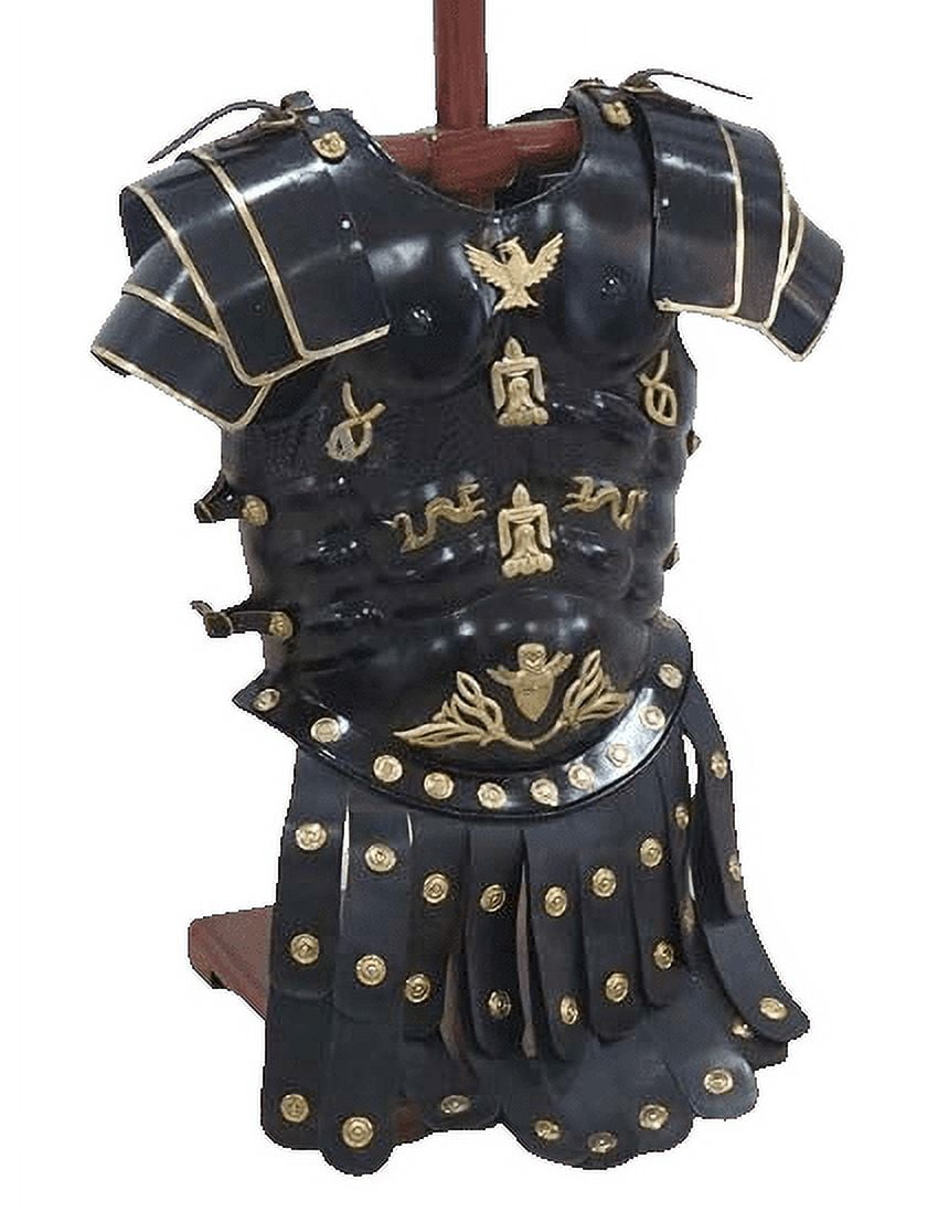 Roman Black Muscle Armor Cuirass with Shoulder Armor - Walmart.com