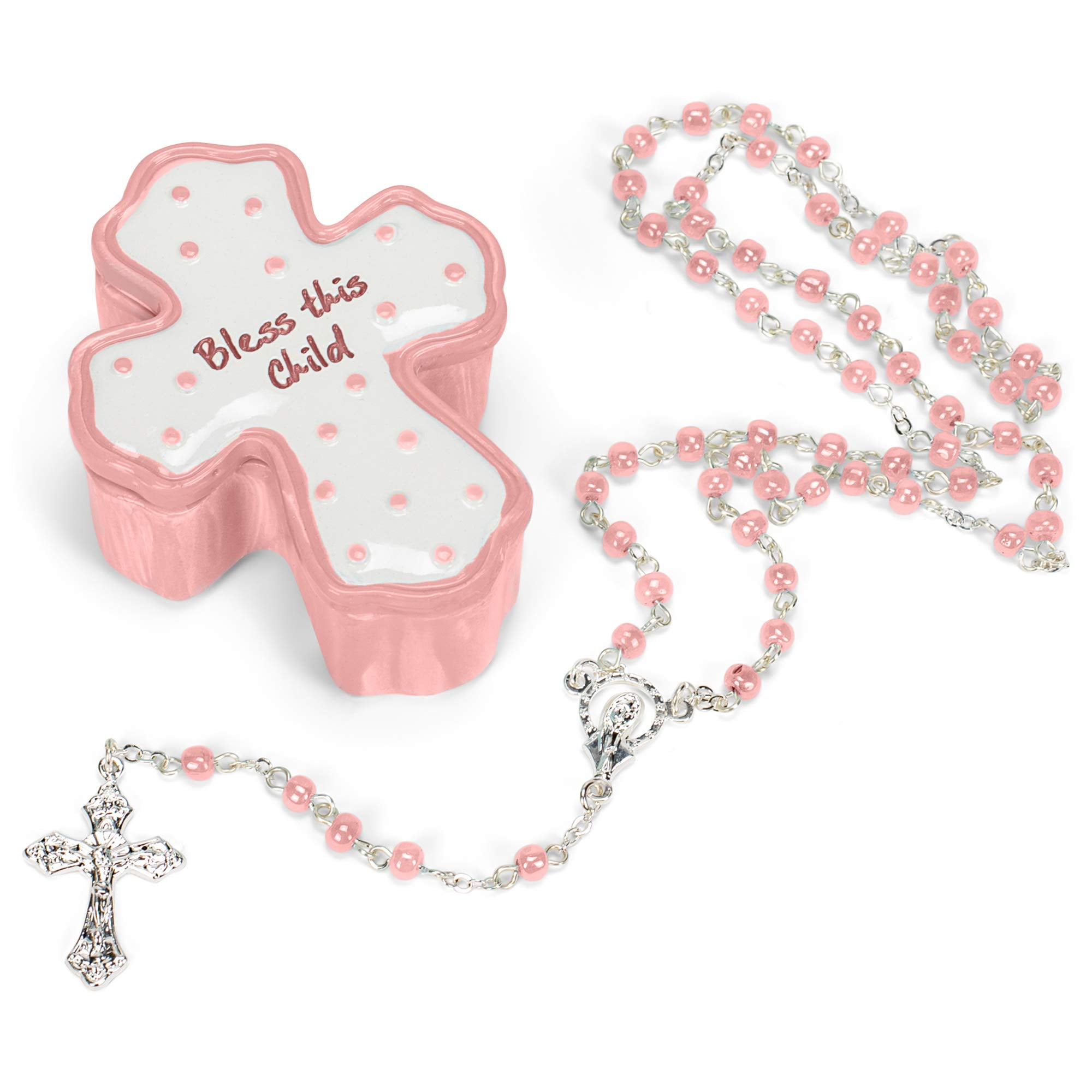 Roman Bless Girl Box with Rosary.75 Inch Height - Walmart.com