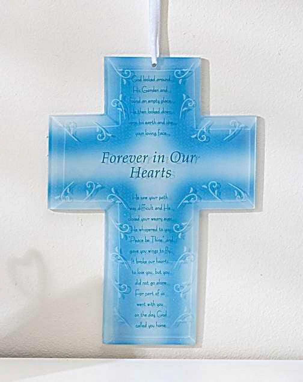 Roman Blue Glass Memorial Cross - Walmart.com