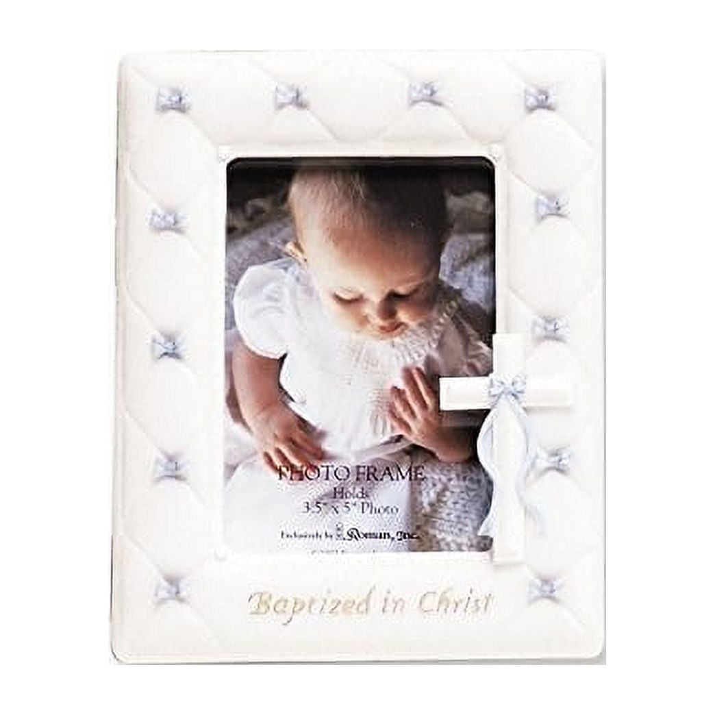 Roman Boy Baptism Frame - One Picture Frane 6.75 Inch, Resin - Cross ...