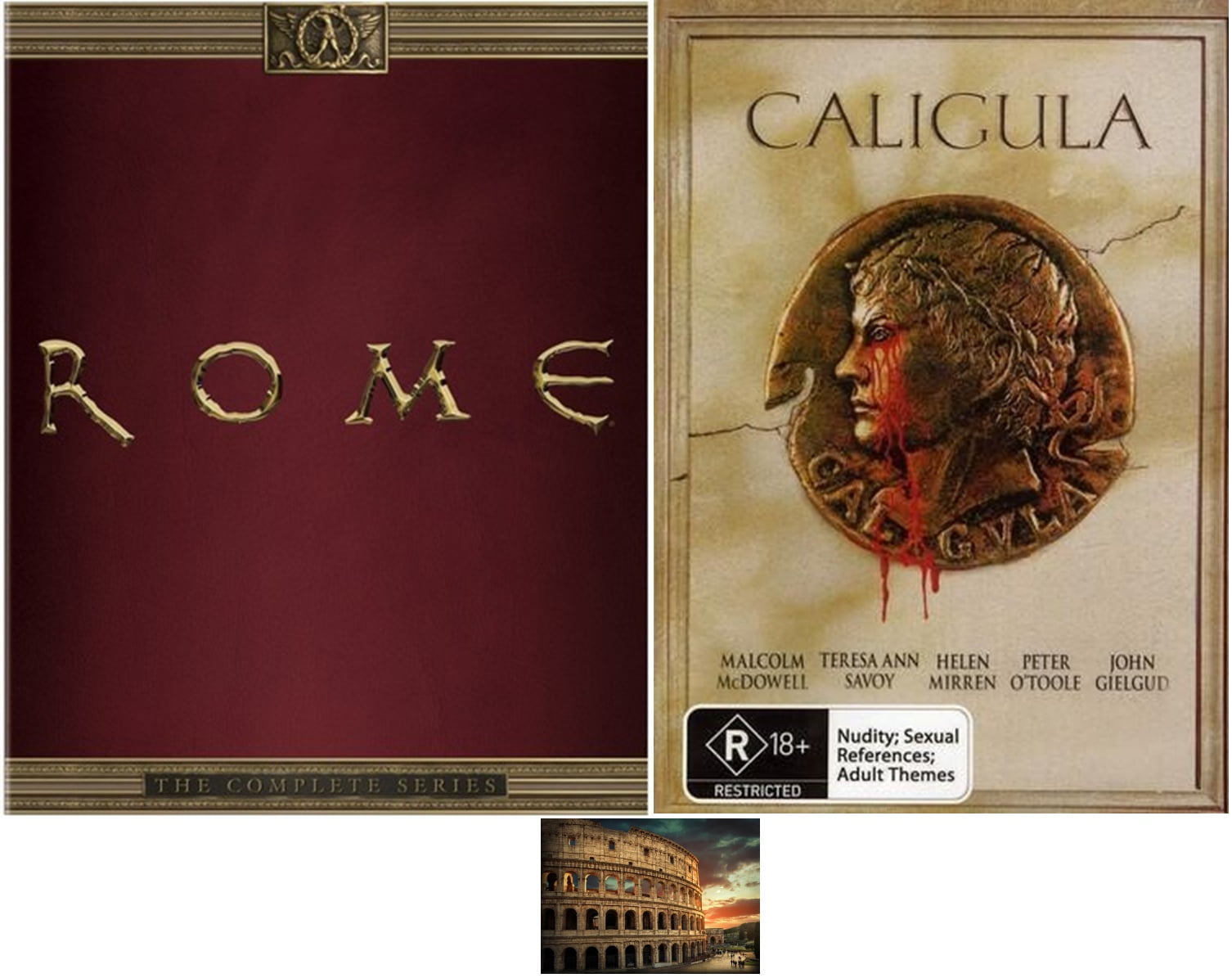 Roman Bundle ROME THE COMPLETE HBO SERIES and CALIGULA Uncut 12 DVD Set ...