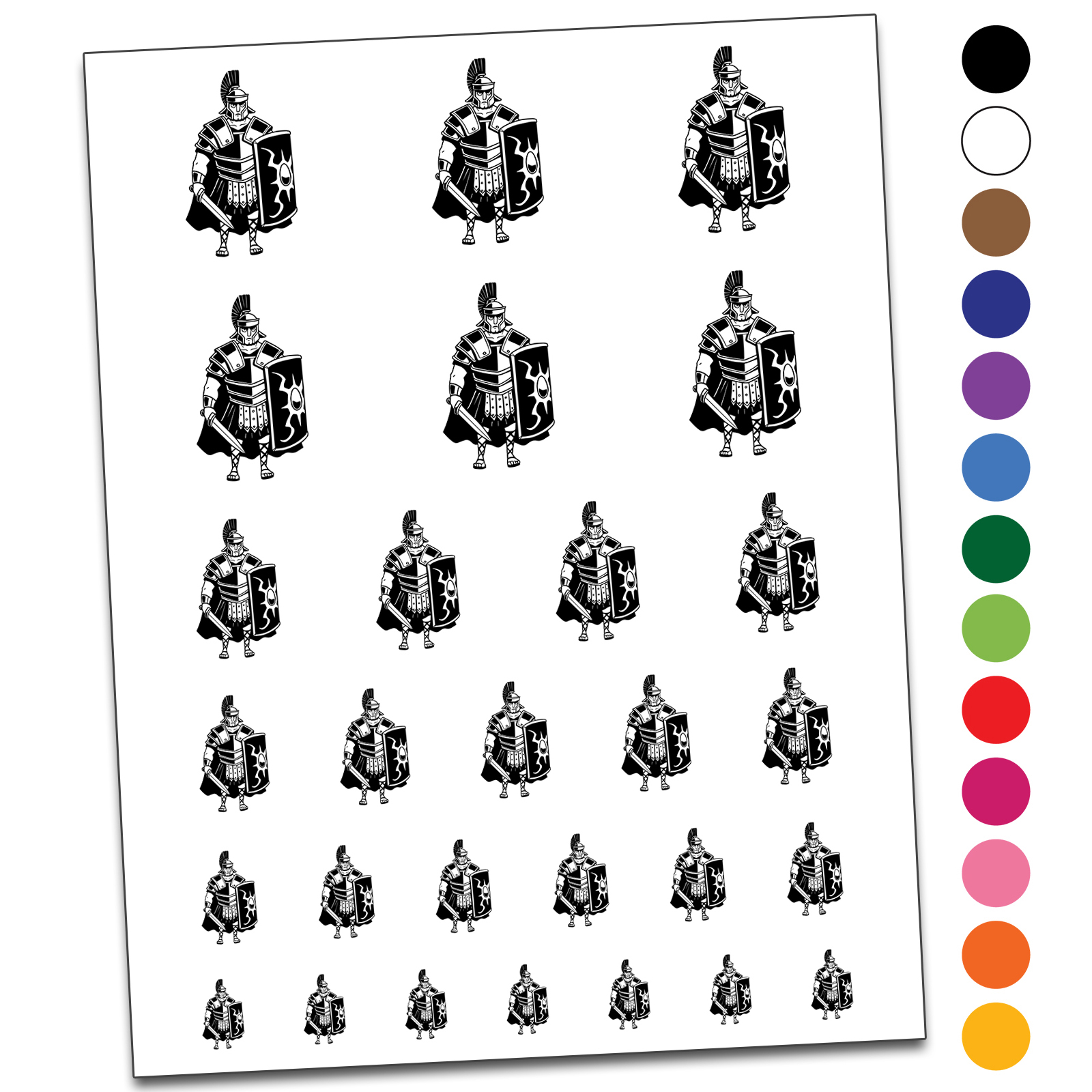 Roman Centurion Soldier Warrior Legion Water Resistant Temporary Tattoo ...