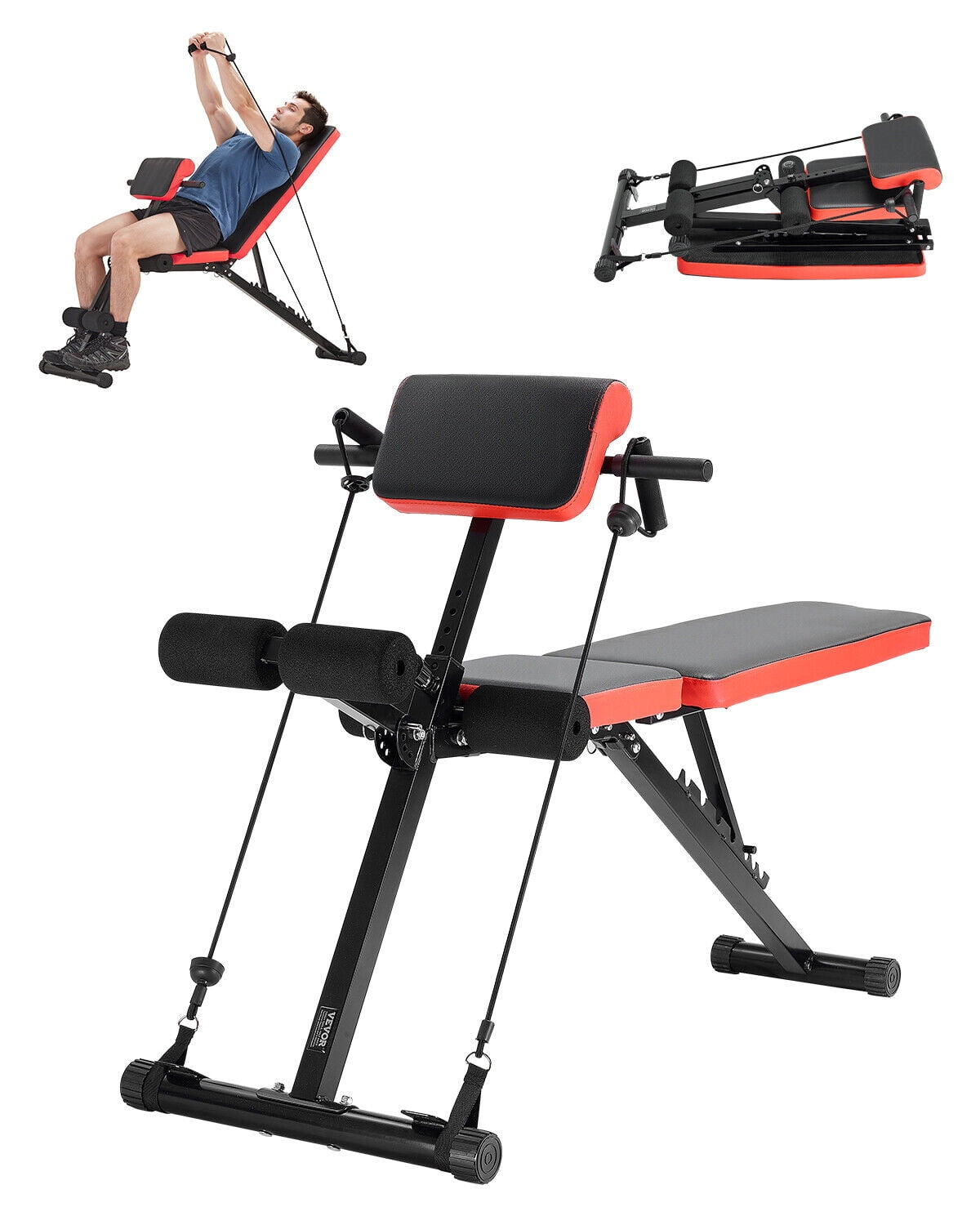 Roman Chair Back Extension Hyperextension Bench Adjustable Foldable ...