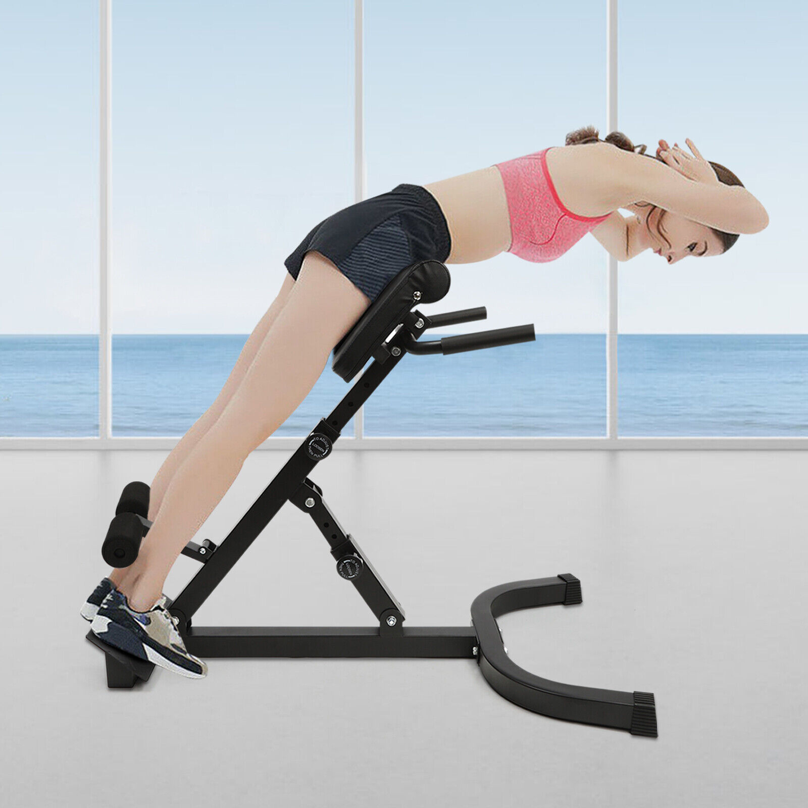 Roman Chair Back Extension Machine Adjustable Hyperextension Bench Roman Chair Back Extension Machine Adjustable Hyperextension Bench