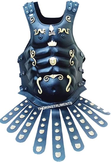 Roman Chestplate Medieval Movie Leather Muscle Armor Spartan Halloween ...