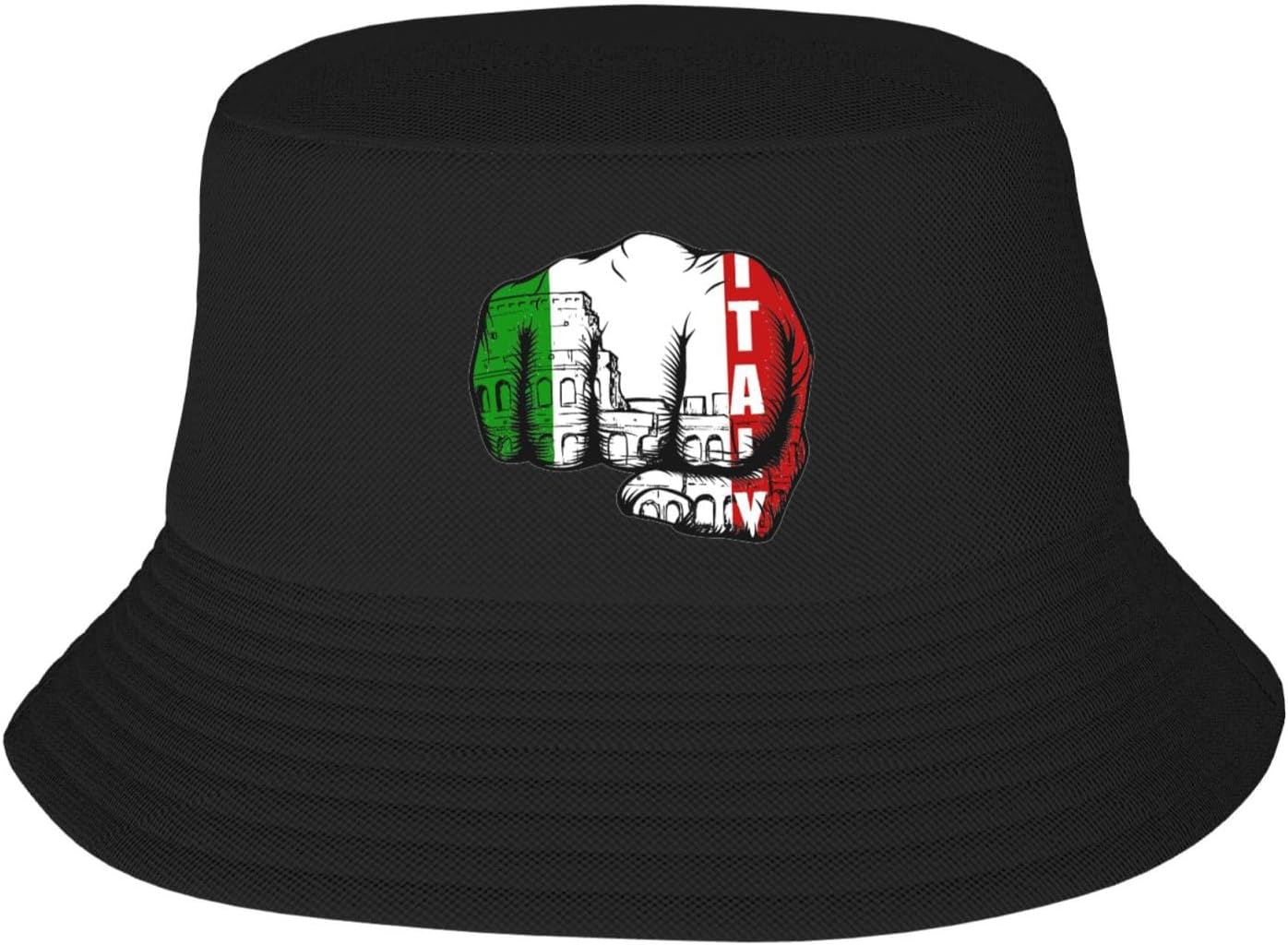 Roman Colosseum Italian Flag Fist Power Bucket Hat Reflective Foldable ...