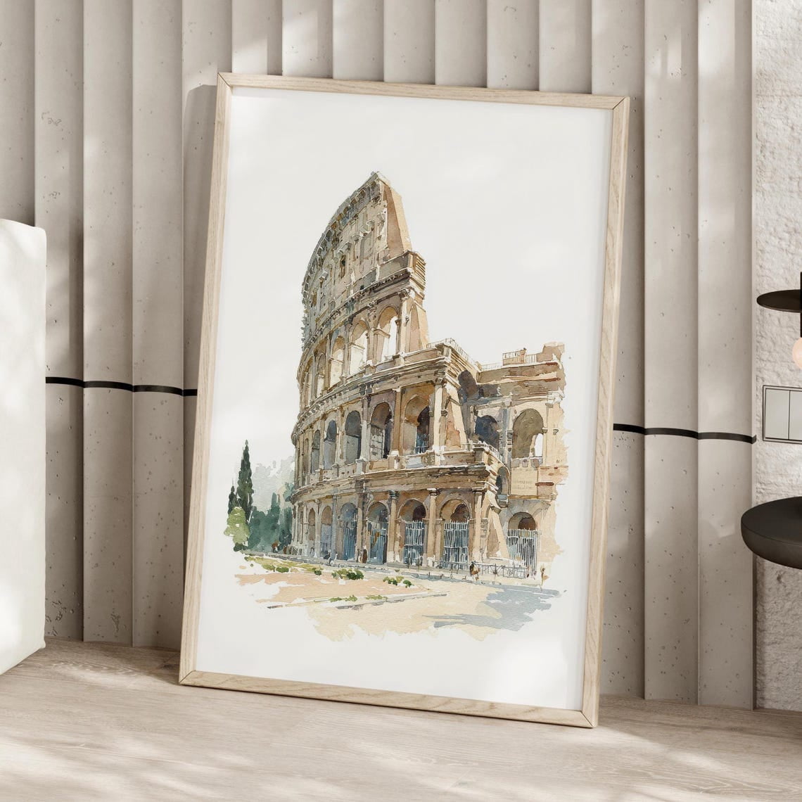 Roman Colosseum Rome Cityscape Elegant Ancient Architectural Soft ...