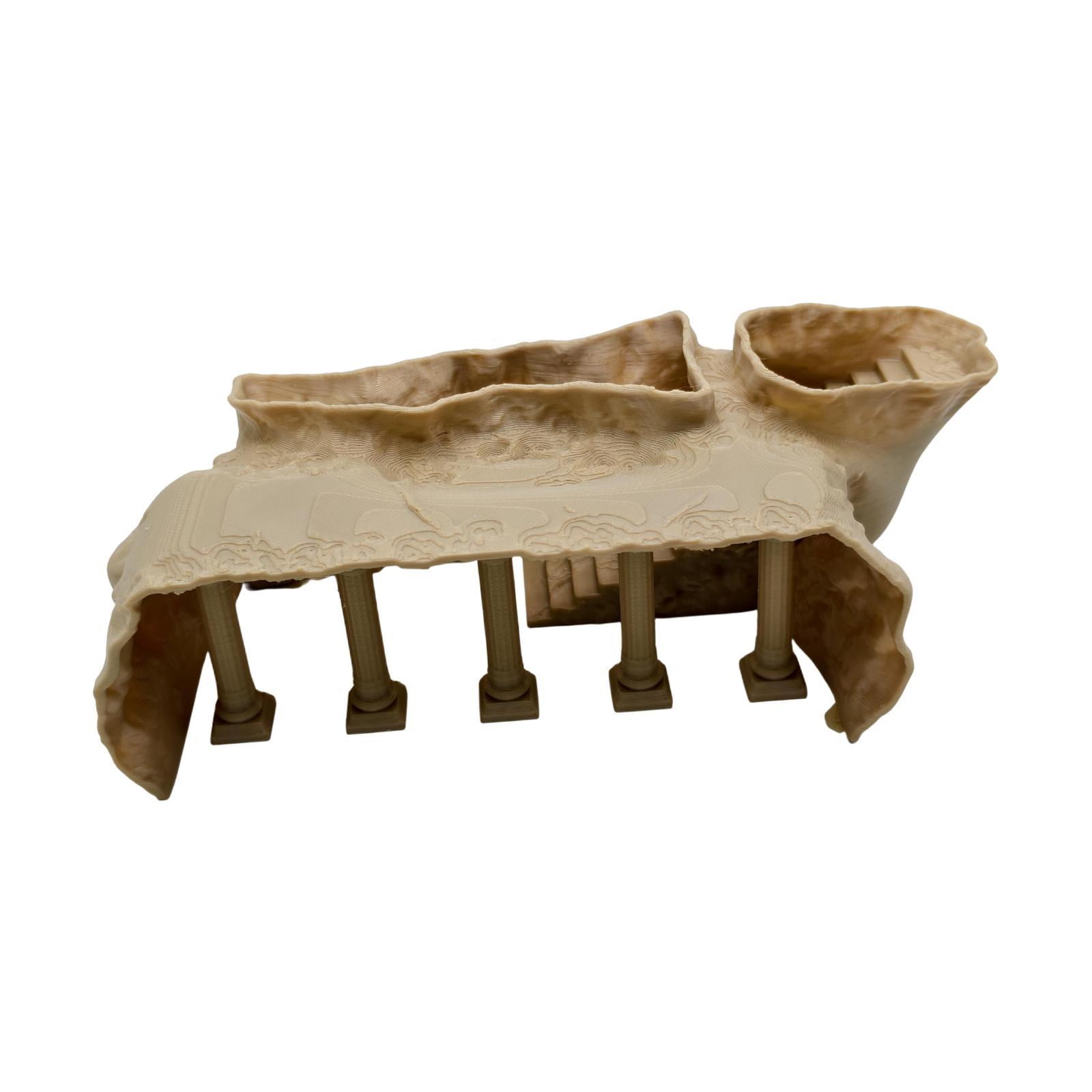 Roman Column Cave Aquarium Tank Hideout Durable PLA Construction for Betta Shrimp and Small Fish ...