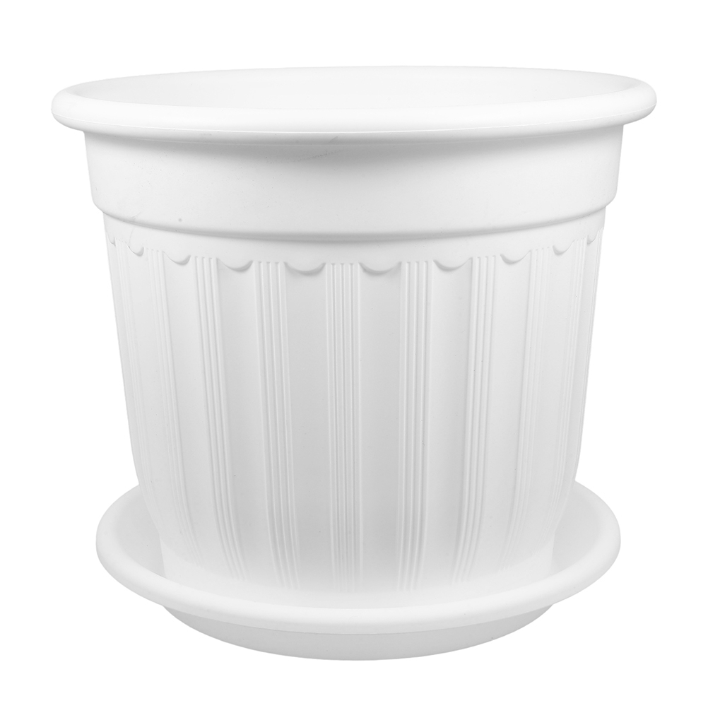 Roman Column Seeder European Style Flower Pot 21.00X21.00X17.60CM White ...