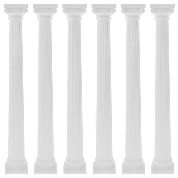 UEETEK 6Pcs White Roman Pillar Statue Desktop Zen Garden Tool ...