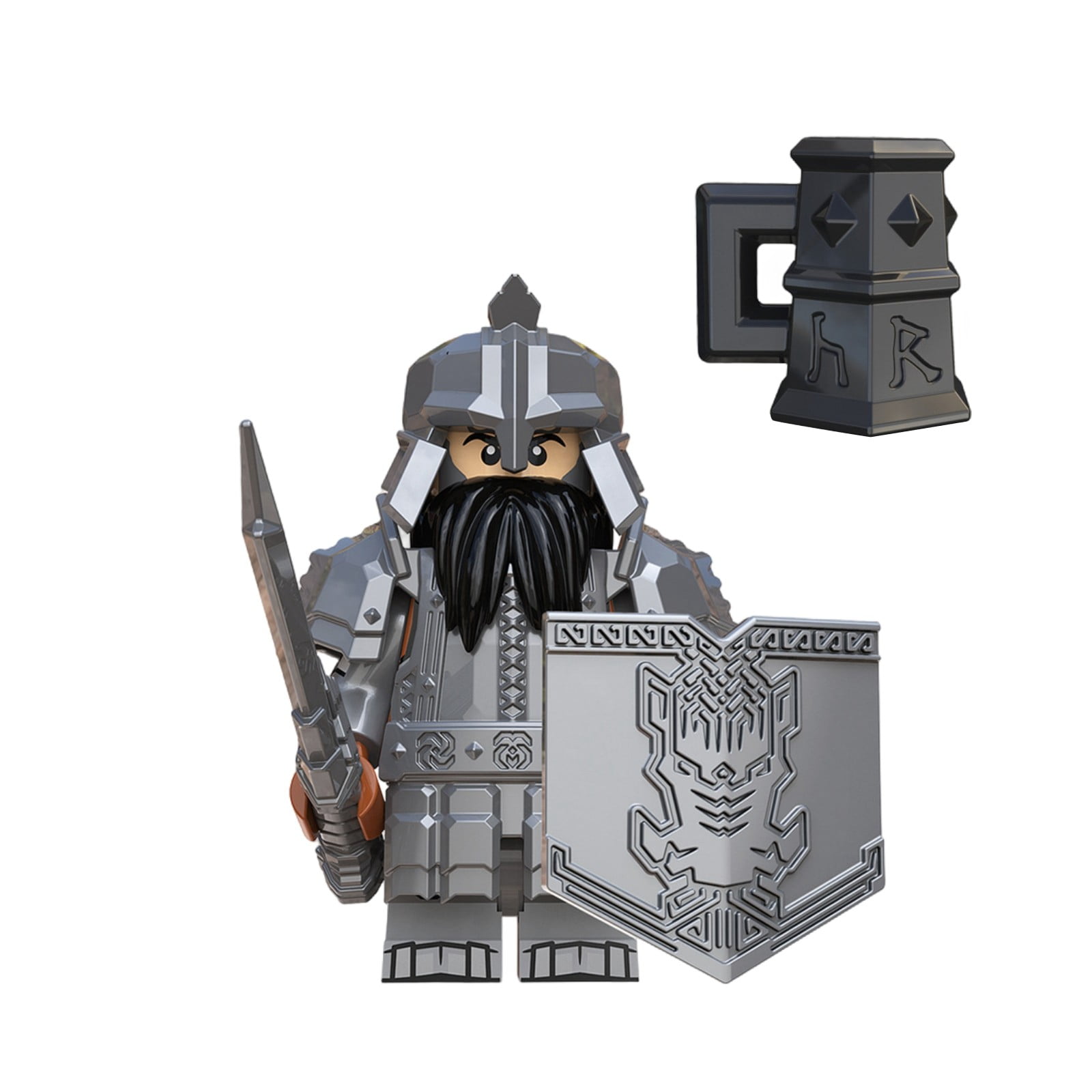 Roman Commander Minifigure - Dwarf Soldier Figure,2" Tall Mini Roman ...