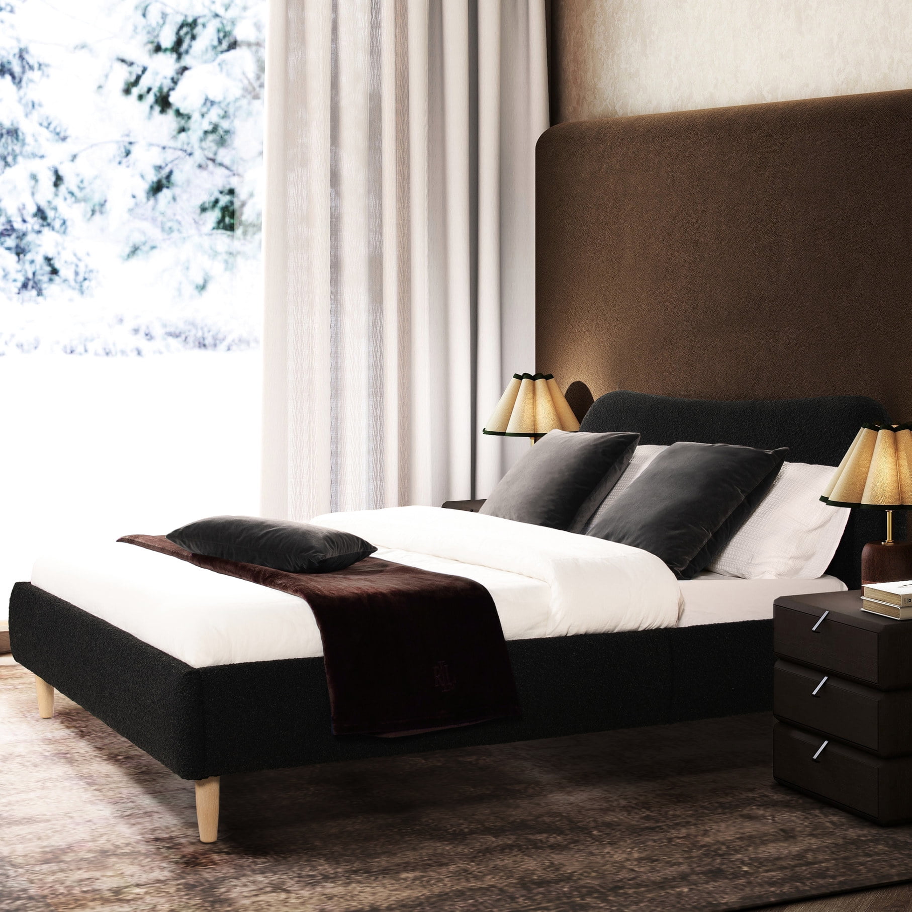 Roman Curved Bed Frame | Cozy Upholstery, Eco-friendly Materials ...