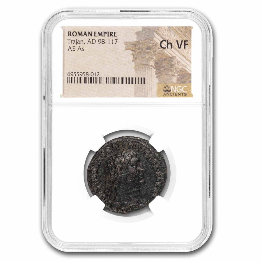 Roman Empire AE As Trajan (98-117 AD) Ch Fine NGC (RIC II 434 ...