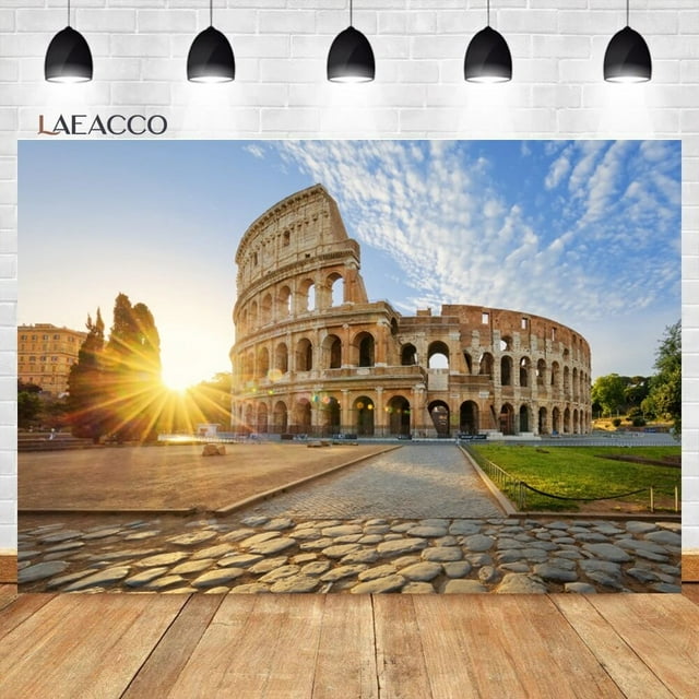 Roman Empire Colosseum Backdrop Ancient Amphitheatre Ruin Family Italy ...