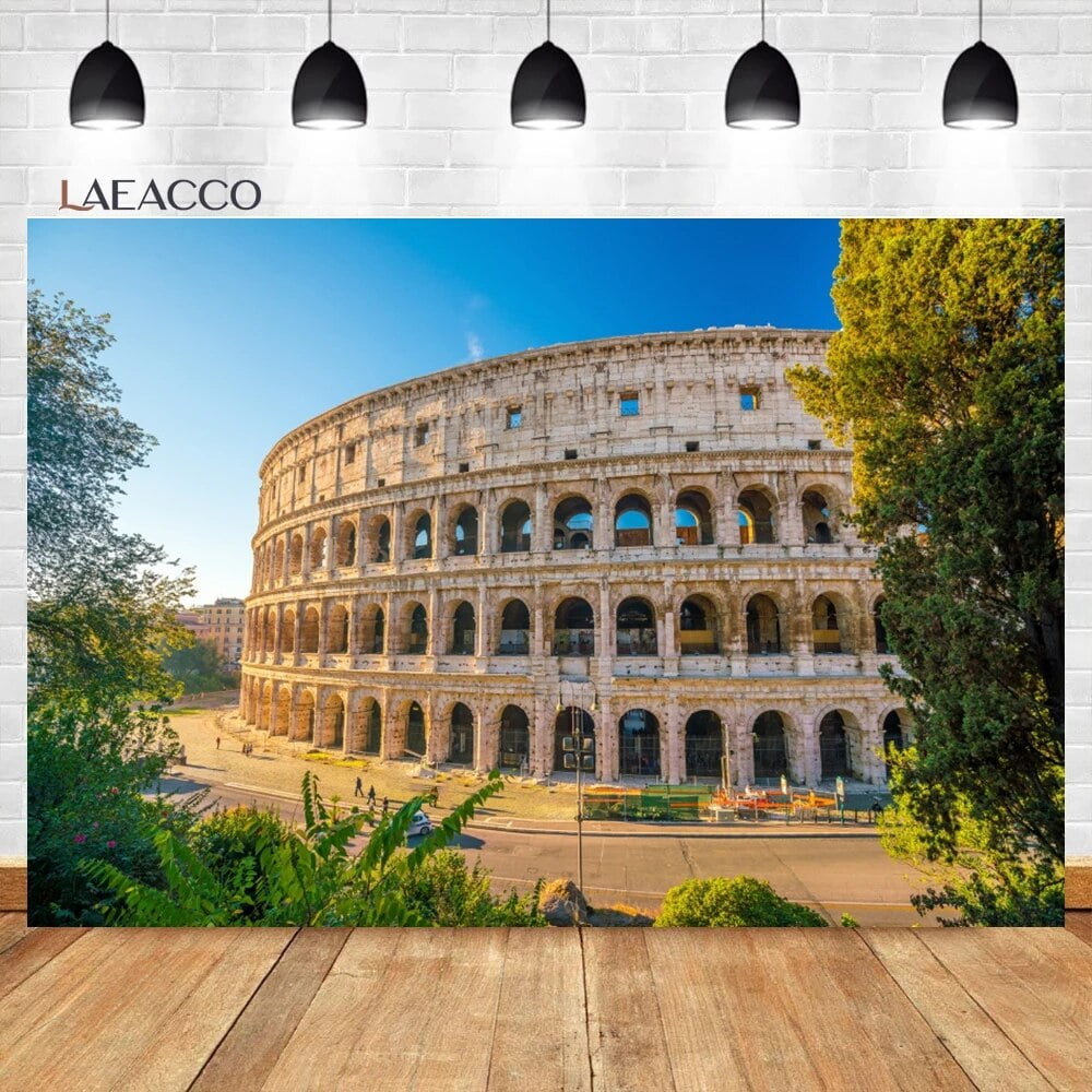 Roman Empire Colosseum Backdrop Ancient Amphitheatre Ruin Family Italy ...