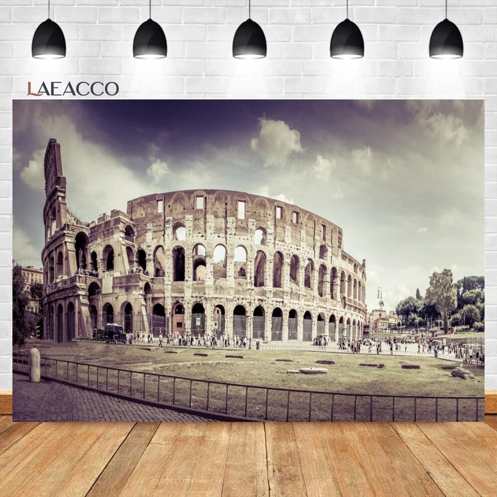 Roman Empire Colosseum Backdrop Ancient Amphitheatre Ruin Family Italy ...