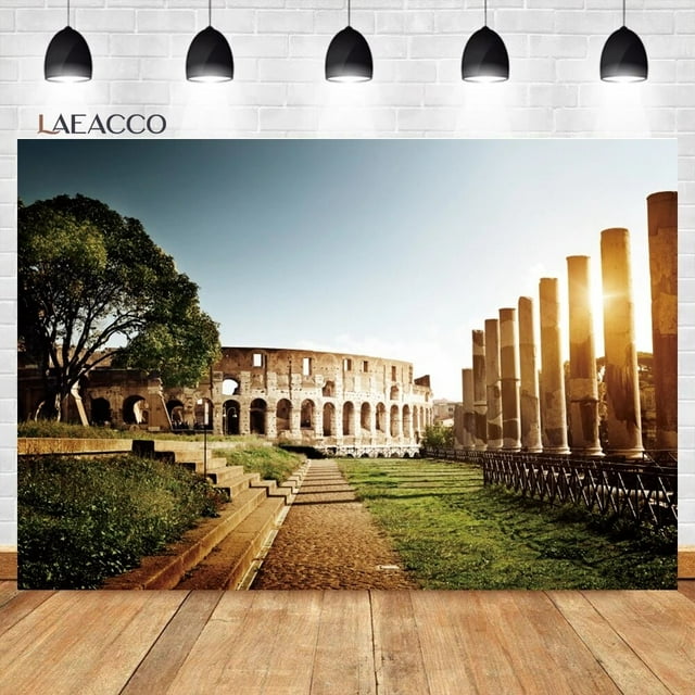 Roman Empire Colosseum Backdrop Ancient Amphitheatre Ruin Family Italy ...