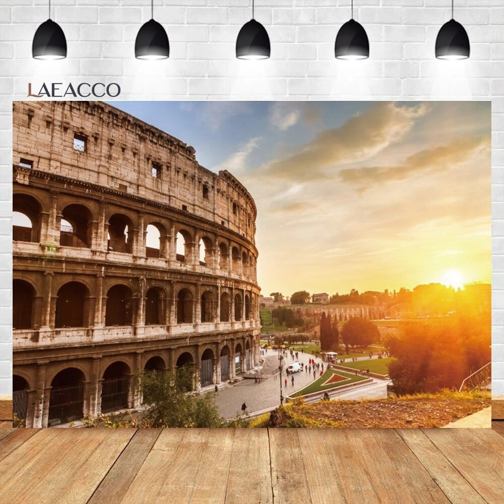 Roman Empire Colosseum Backdrop Ancient Amphitheatre Ruin Family Italy ...