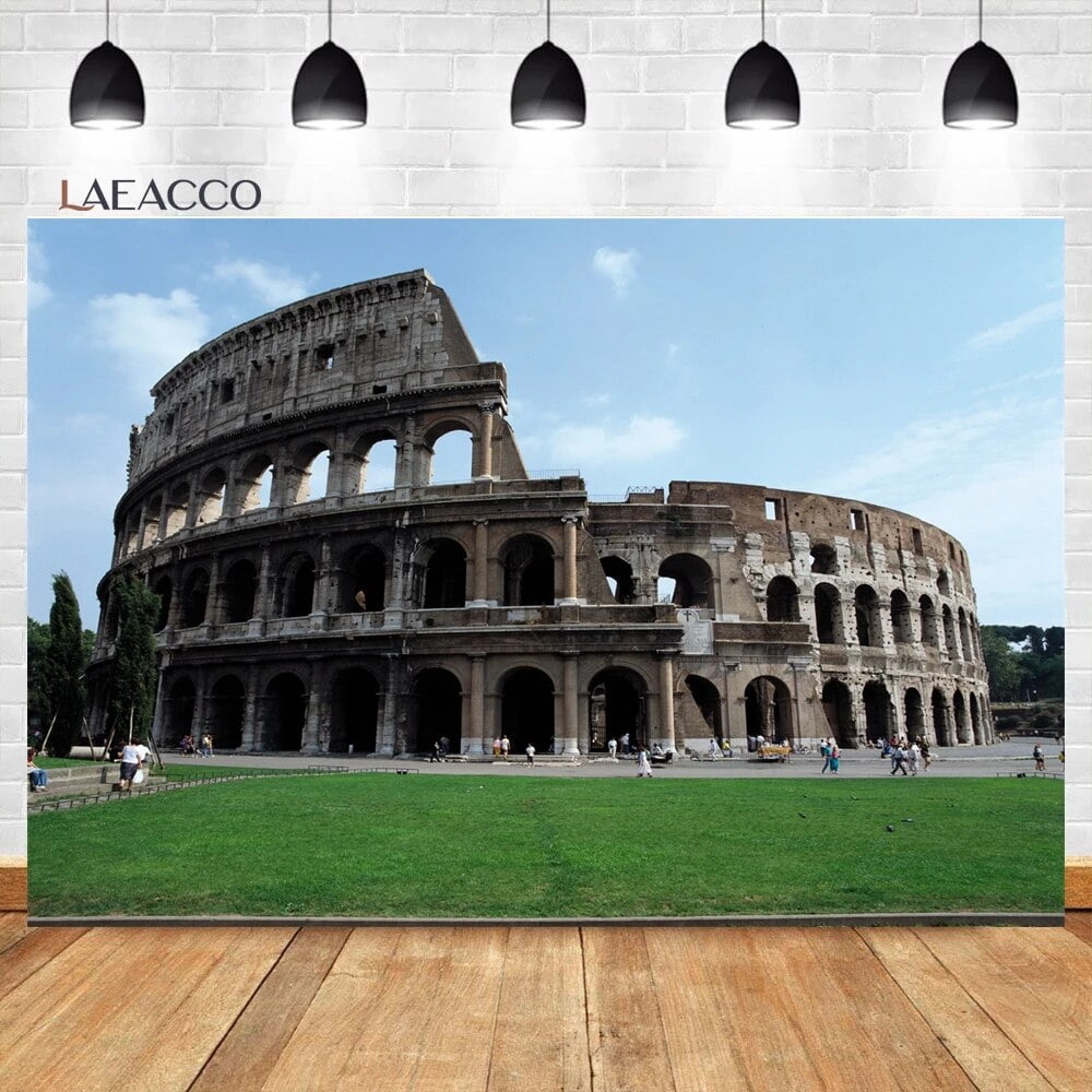 Roman Empire Colosseum Backdrop Ancient Amphitheatre Ruin Family Italy ...