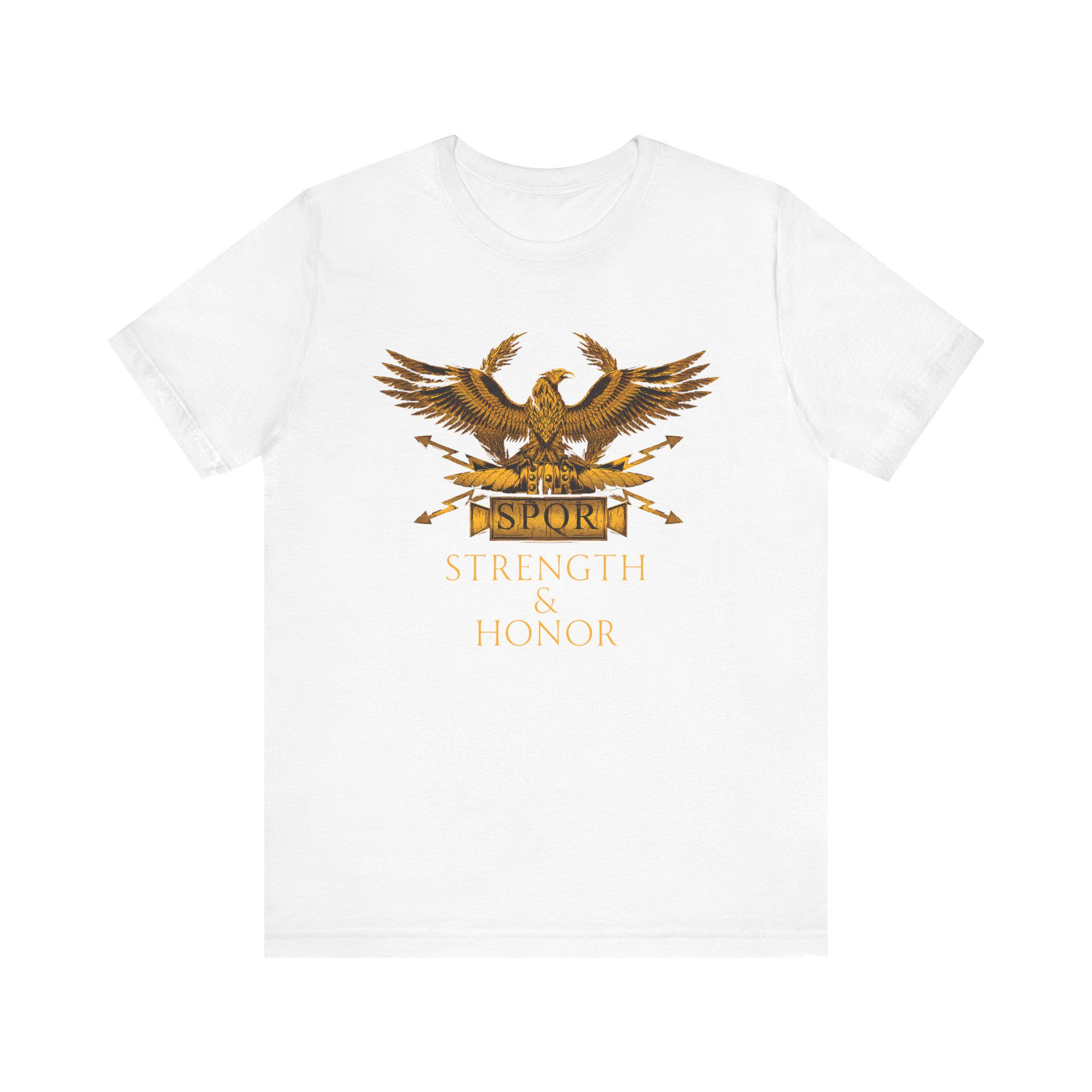 Roman Empire Eagle T-Shirt | Strength and Honor Graphic Tee | Ancient Rome Inspired Apparel ...