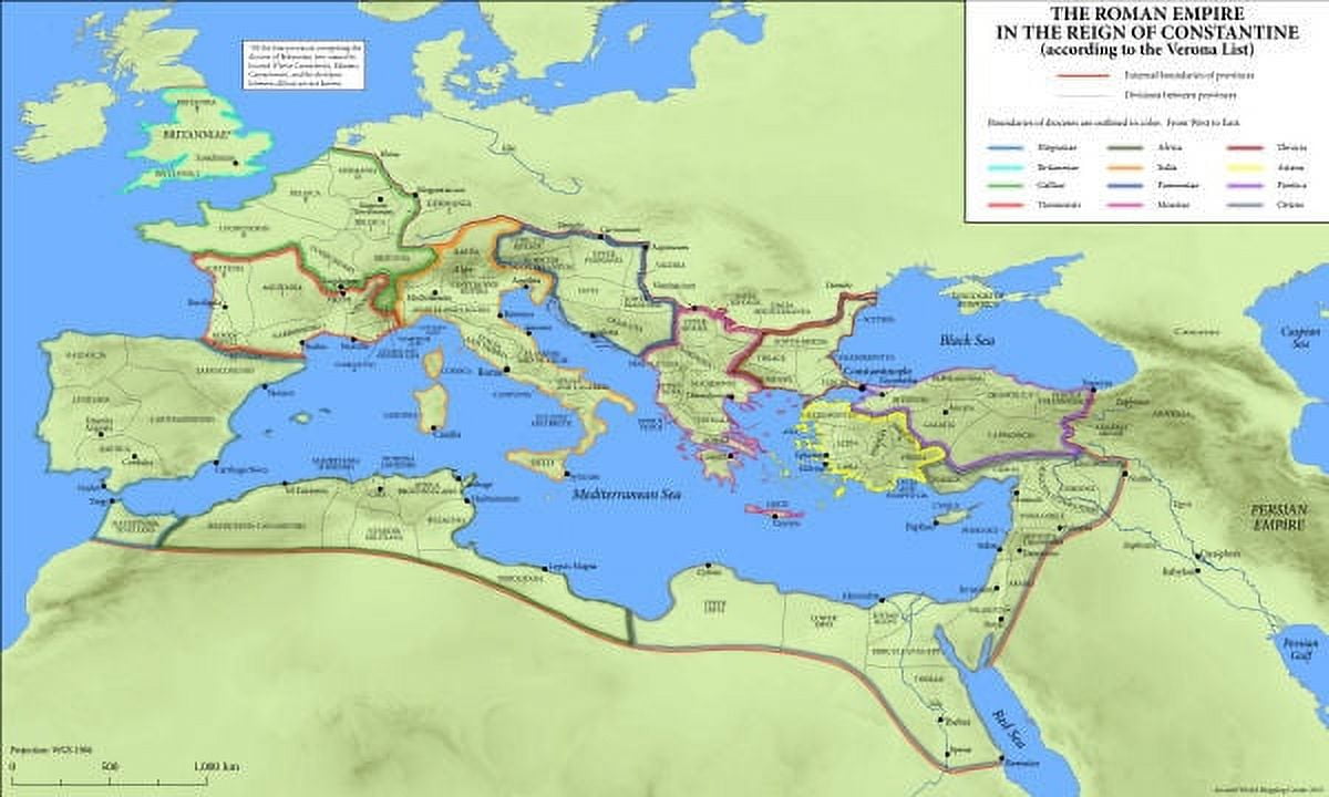 Roman Empire Poster 12in x 16in Metal Print 12x16 Multi-Color Square ...