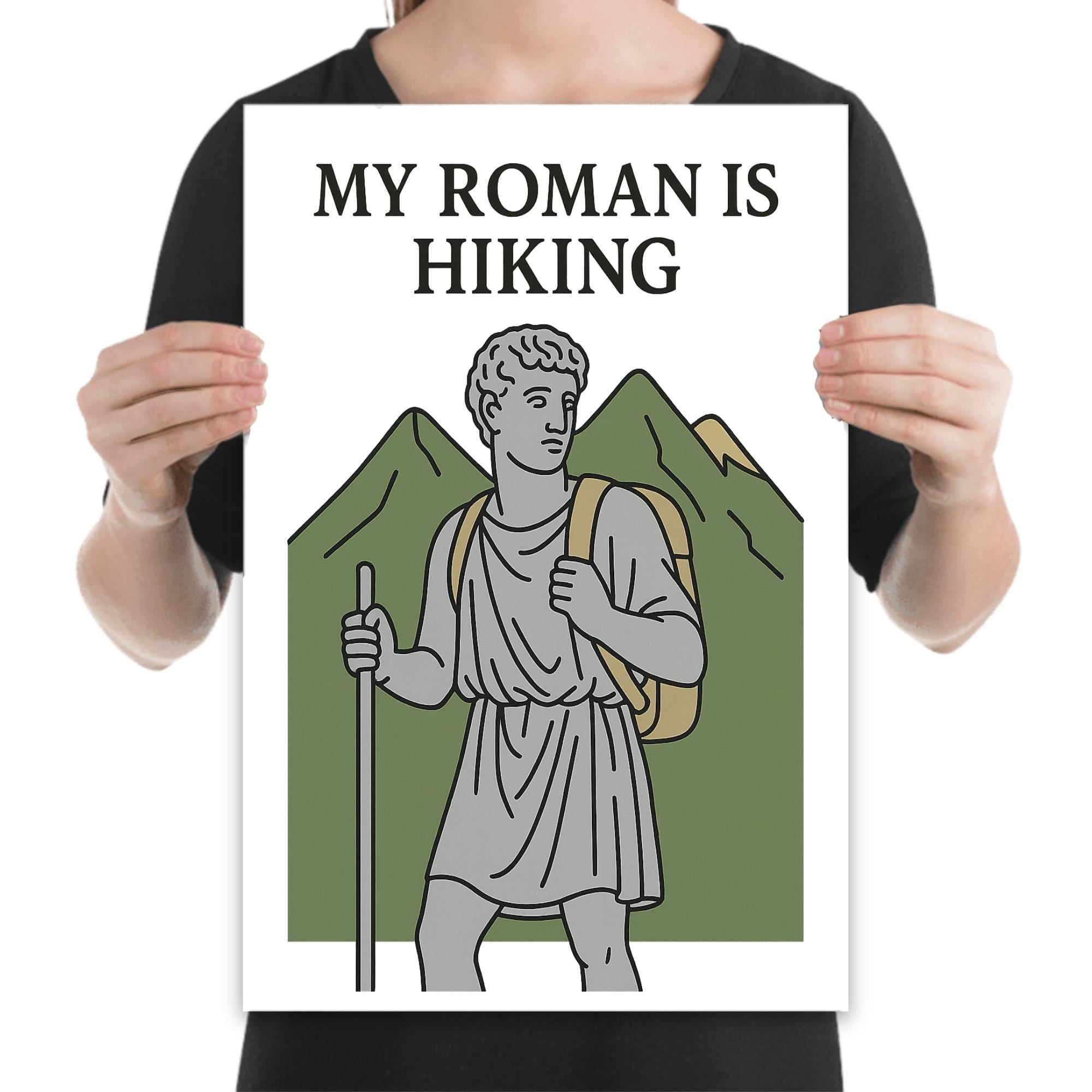 Roman Empire hiking, 13x19 art print for history lovers and trail ...