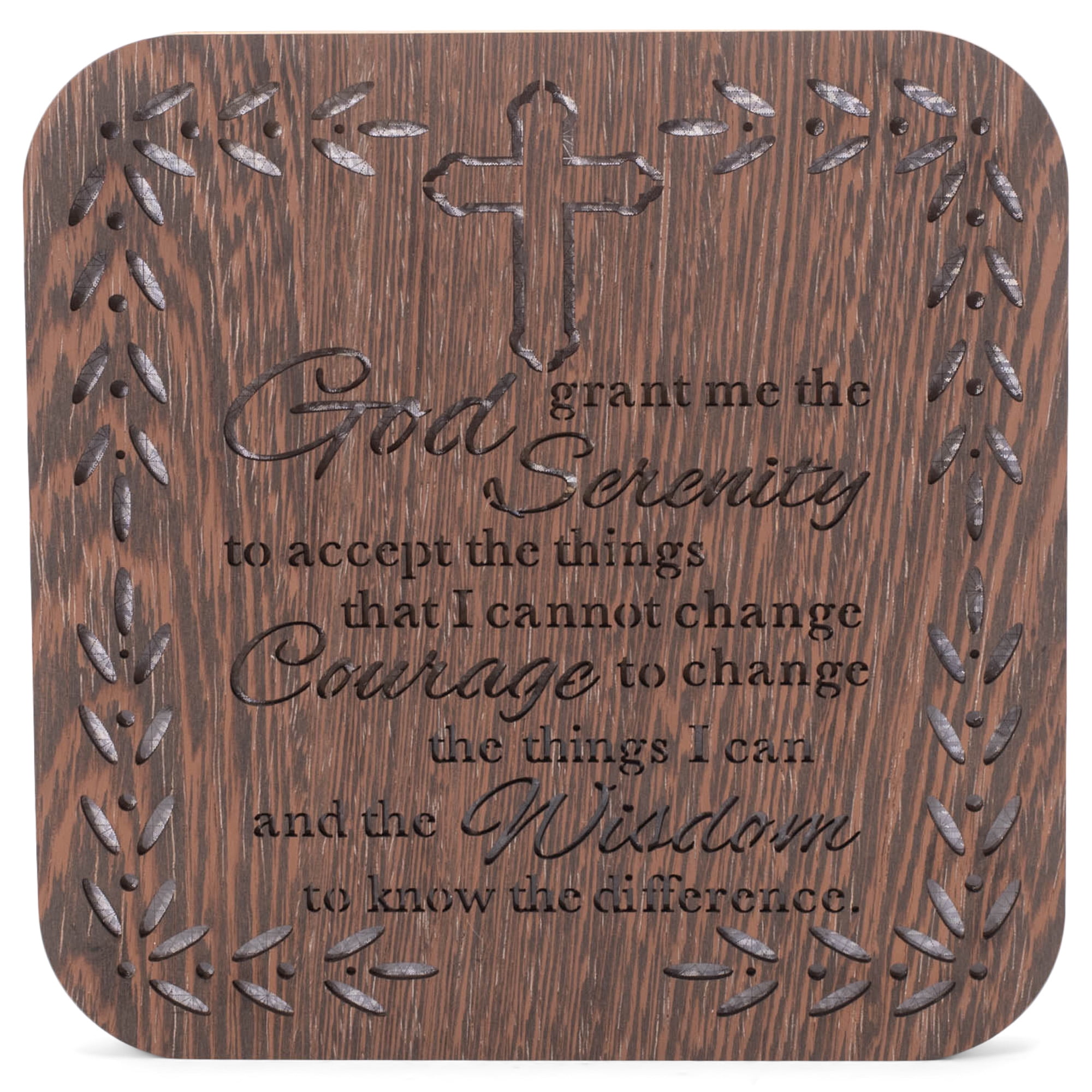 Roman Gifts 9 inch square Serenity Plaque with LED's - Walmart.com
