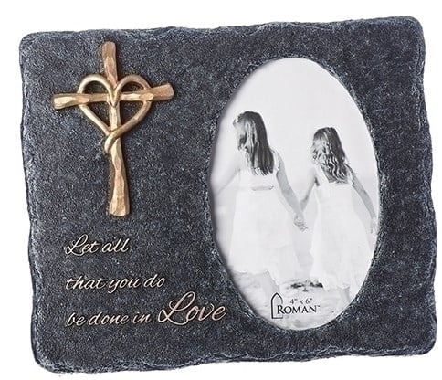 Roman Giftware 7 inch Black Oval Frame 4X6 - Walmart.com