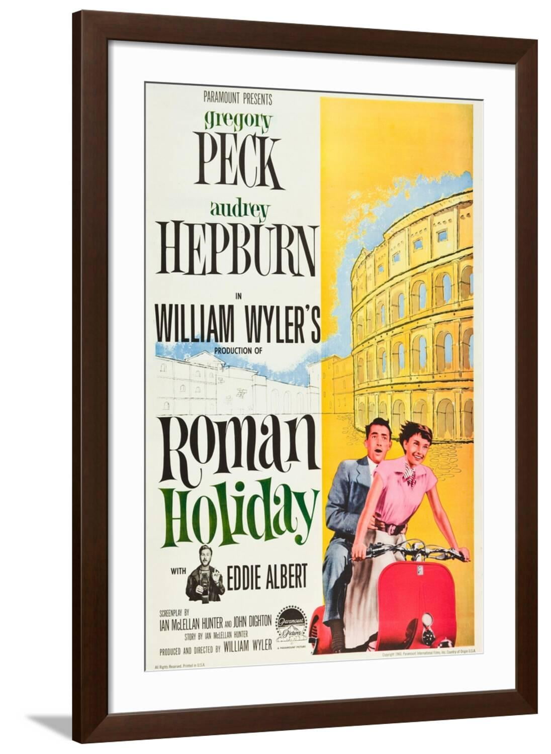 Art.com Roman Holiday, Eddie Albert, Gregory Peck, Audrey Hepburn, 1953 ...