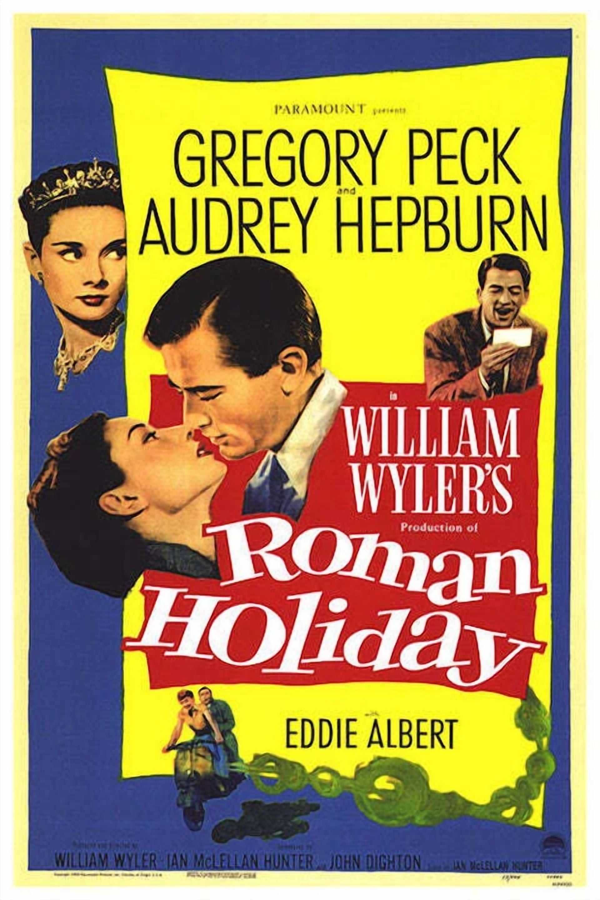 Roman Holiday Gregory Peck, Audrey Hepburn Movie Poster 17 X 12 ...