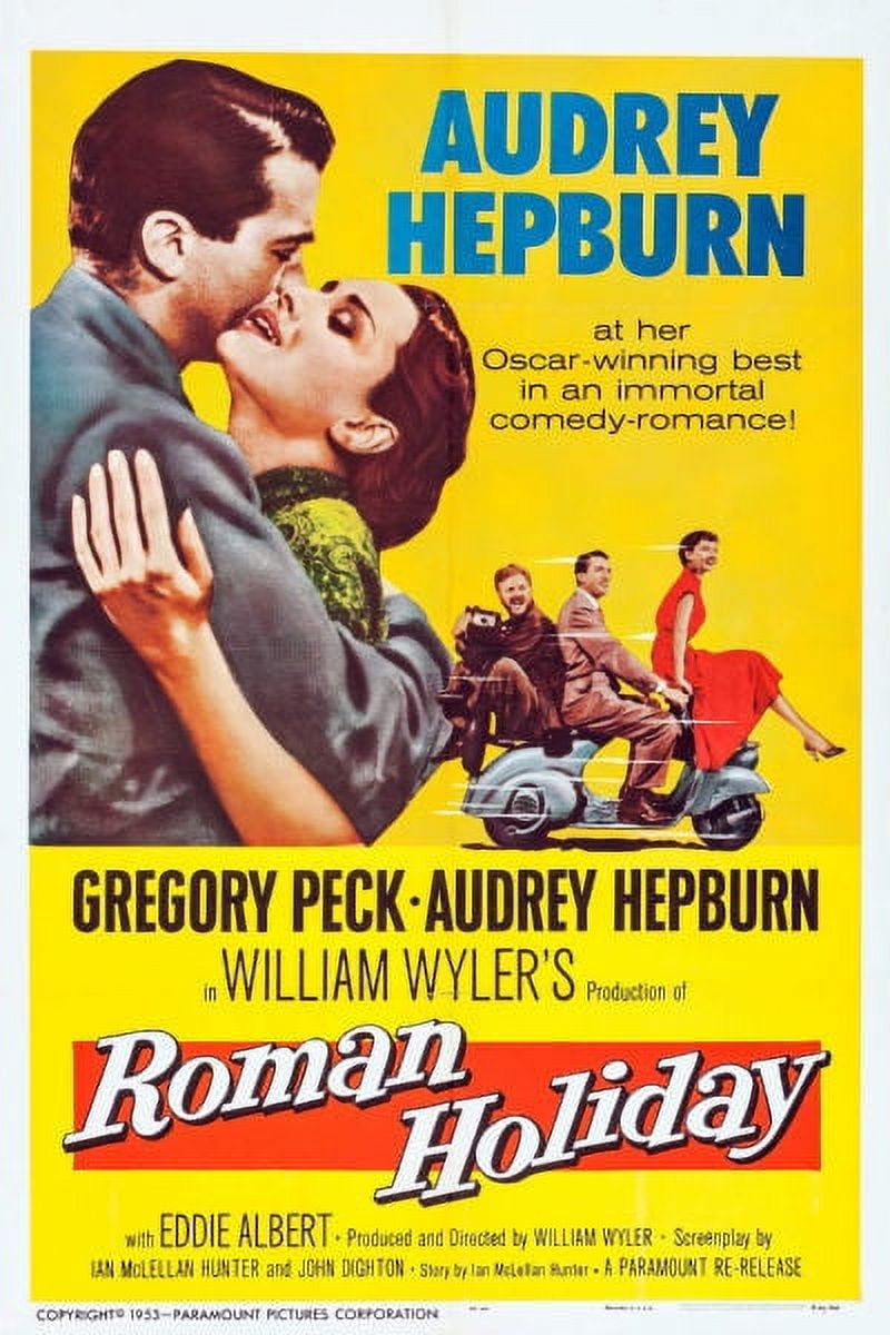 Roman Holiday Movie Poster 24In x 36In Art Poster 24x36 Multi-Color ...