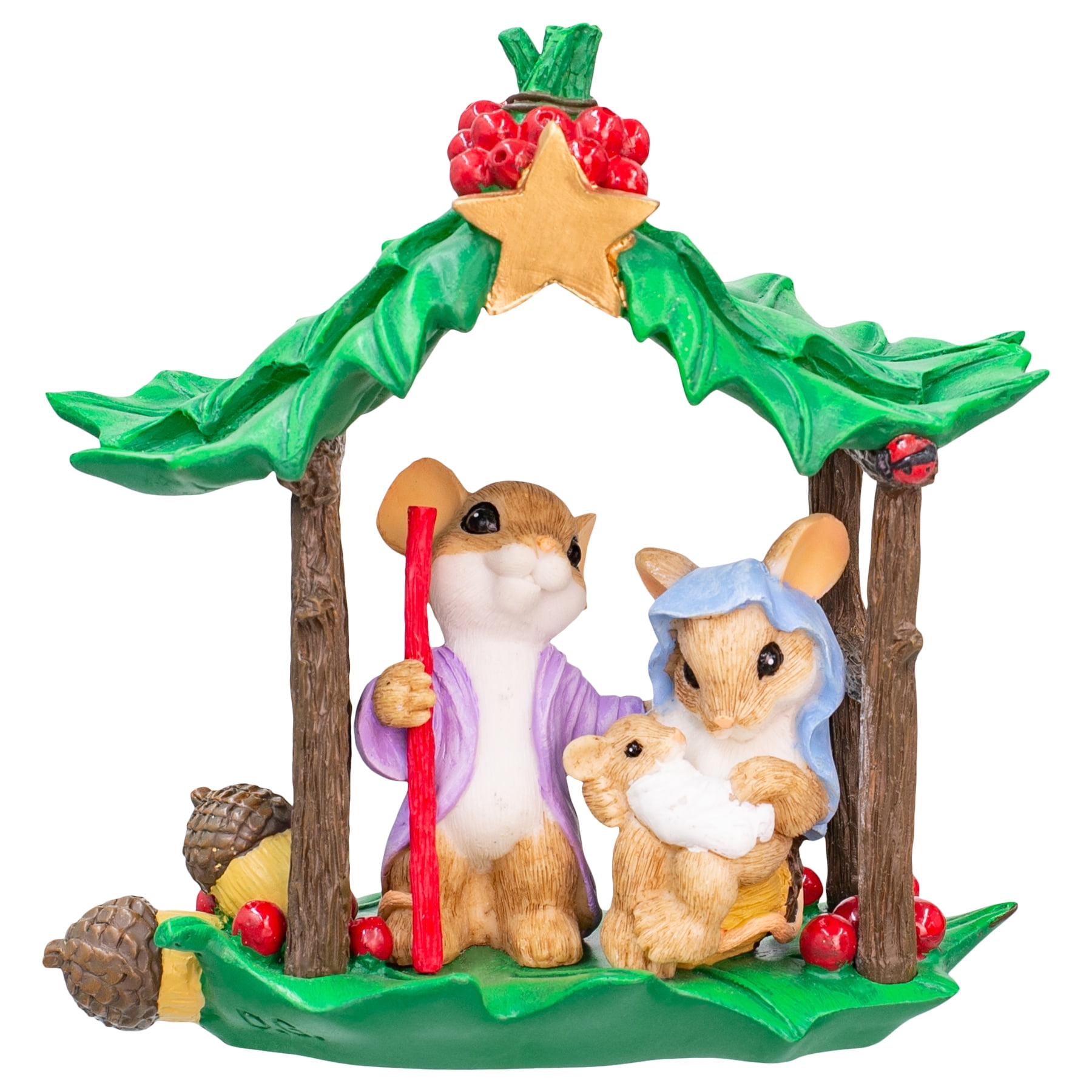 Roman In Honor of a Miracle Mice Holy Family Figurine 5 Inch Multicolor ...