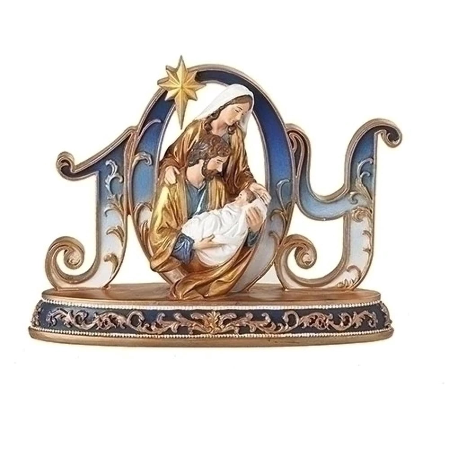 Roman Joy Holy Family Blue Gold Scene by Joseph Studio - Walmart.com