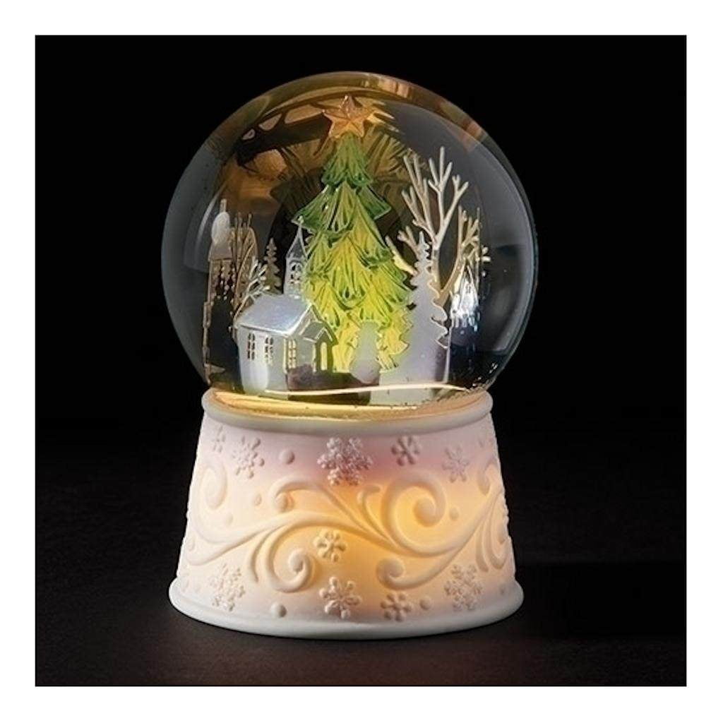 Roman LED Holiday Silver Town Water Dome - Walmart.com